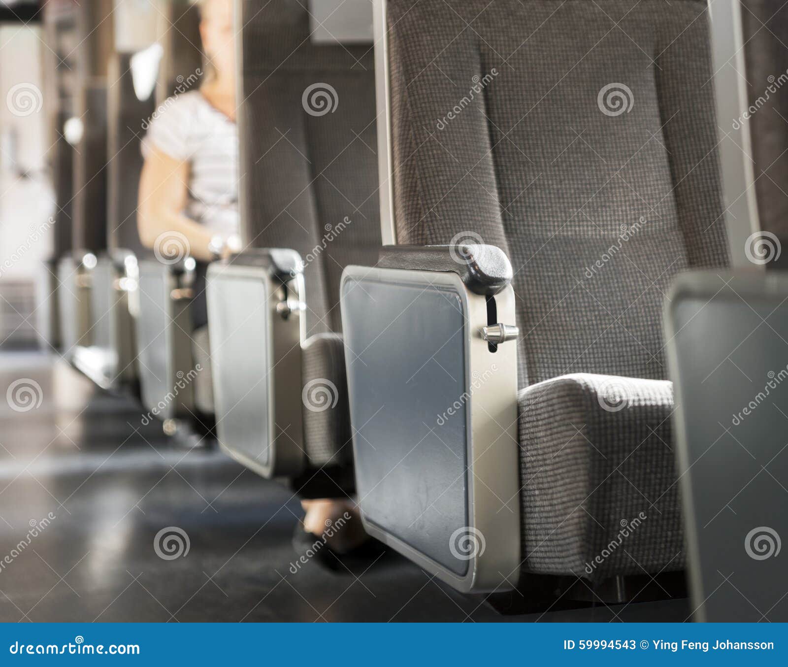 Row of seats in train stock image. Image of traveling - 59994543