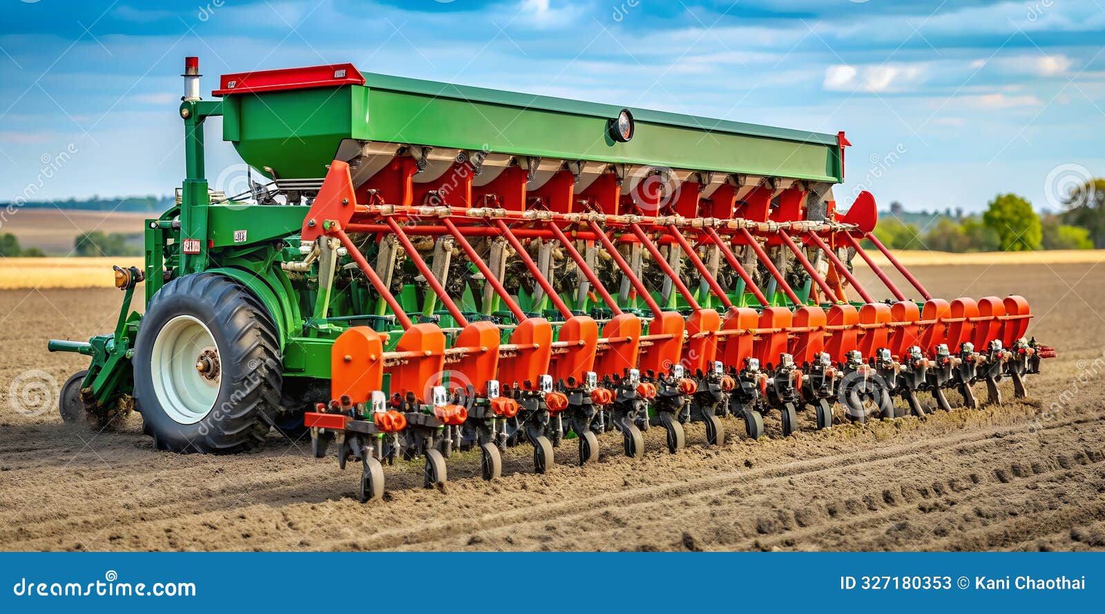 Row Seed Drill Grain Seed Sowing Device AI-Created Content Stock Image ...
