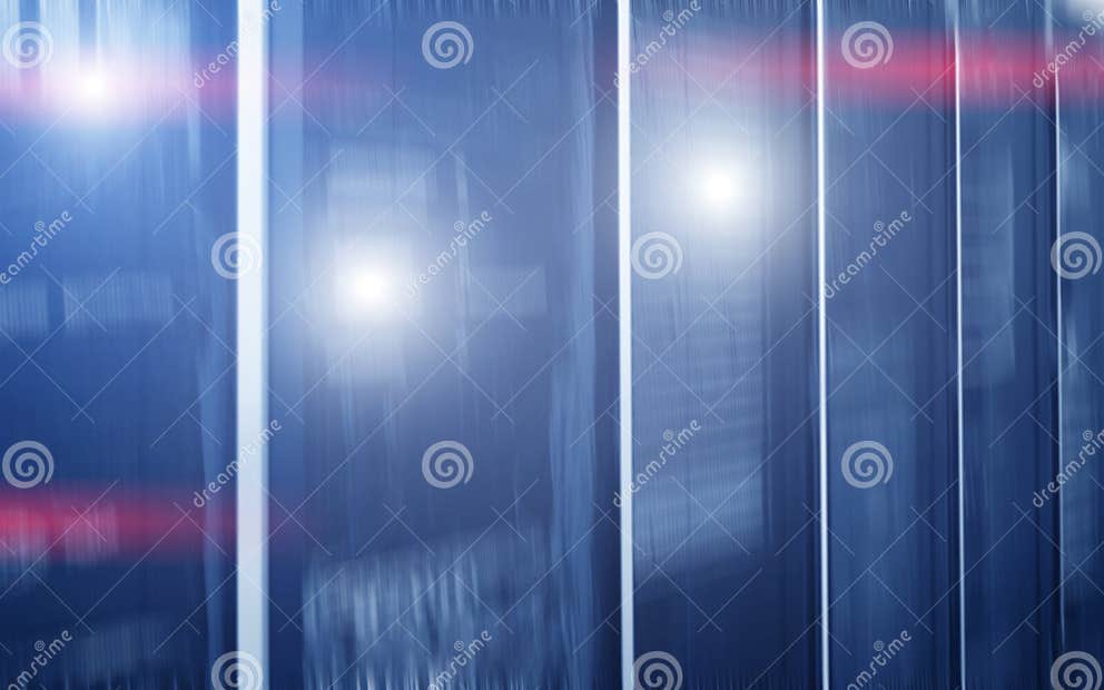 Row of Server Racks. Supercomputer Modern Datacenter Stock Photo ...