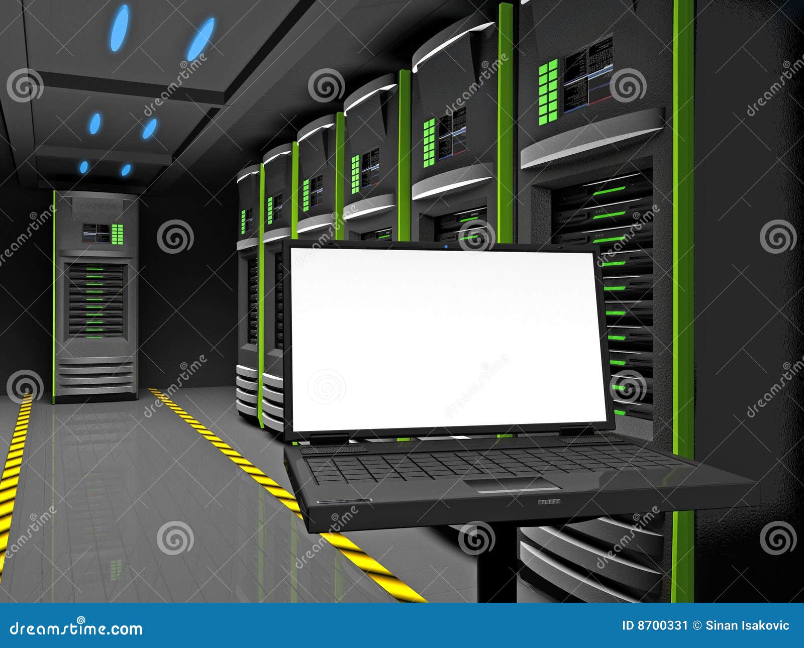 Row servers stock illustration. Illustration of computer - 8700331