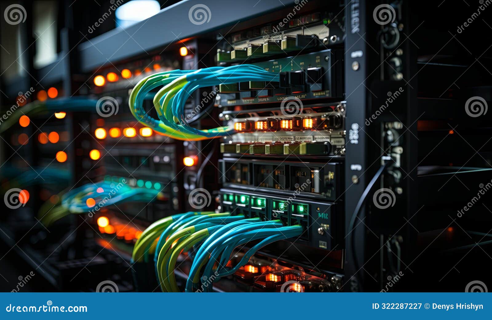 Row of Servers in a Server Room Stock Image - Image of information ...