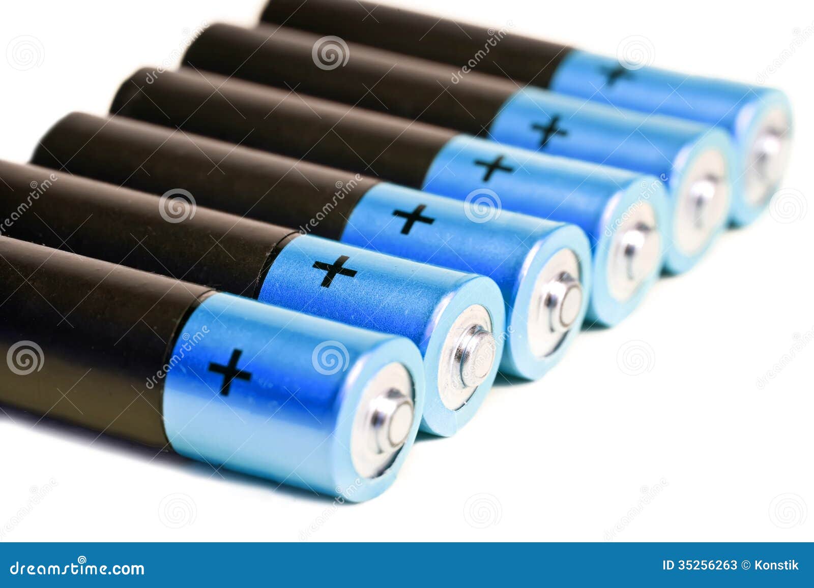 Seven Batteries Of Different Colors Stock Photography | CartoonDealer ...