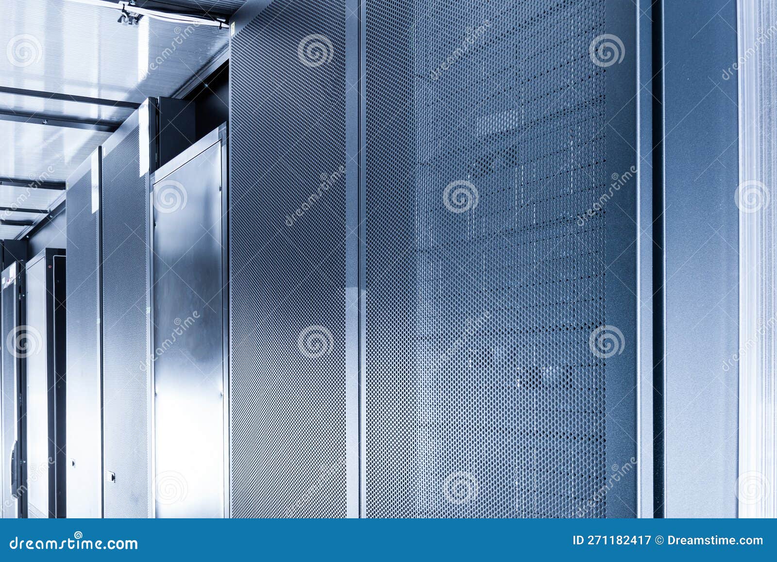 Row of Sever Racks with Perspective Projection Stock Image - Image of ...
