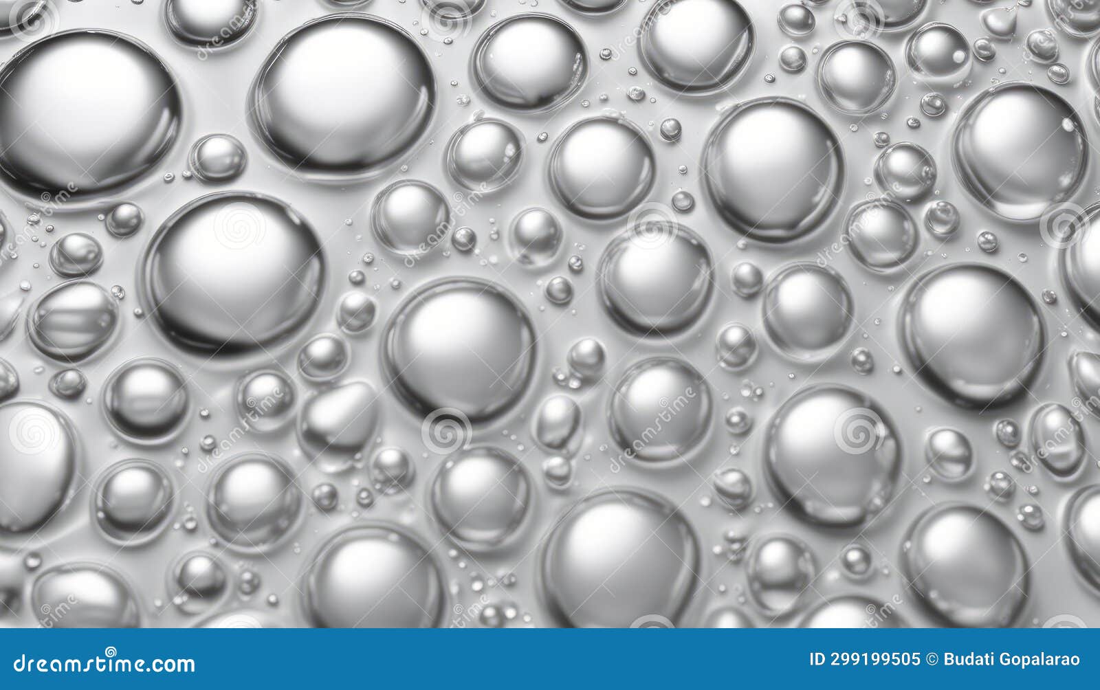 A Row of Shiny Silver Bubbles Stock Illustration - Illustration of ...