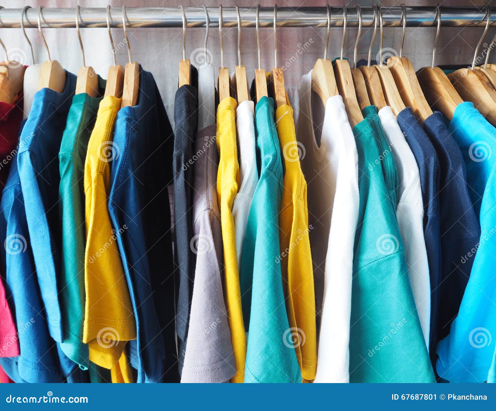 Row of shirt stock image. Image of cotton, assortment - 67687801