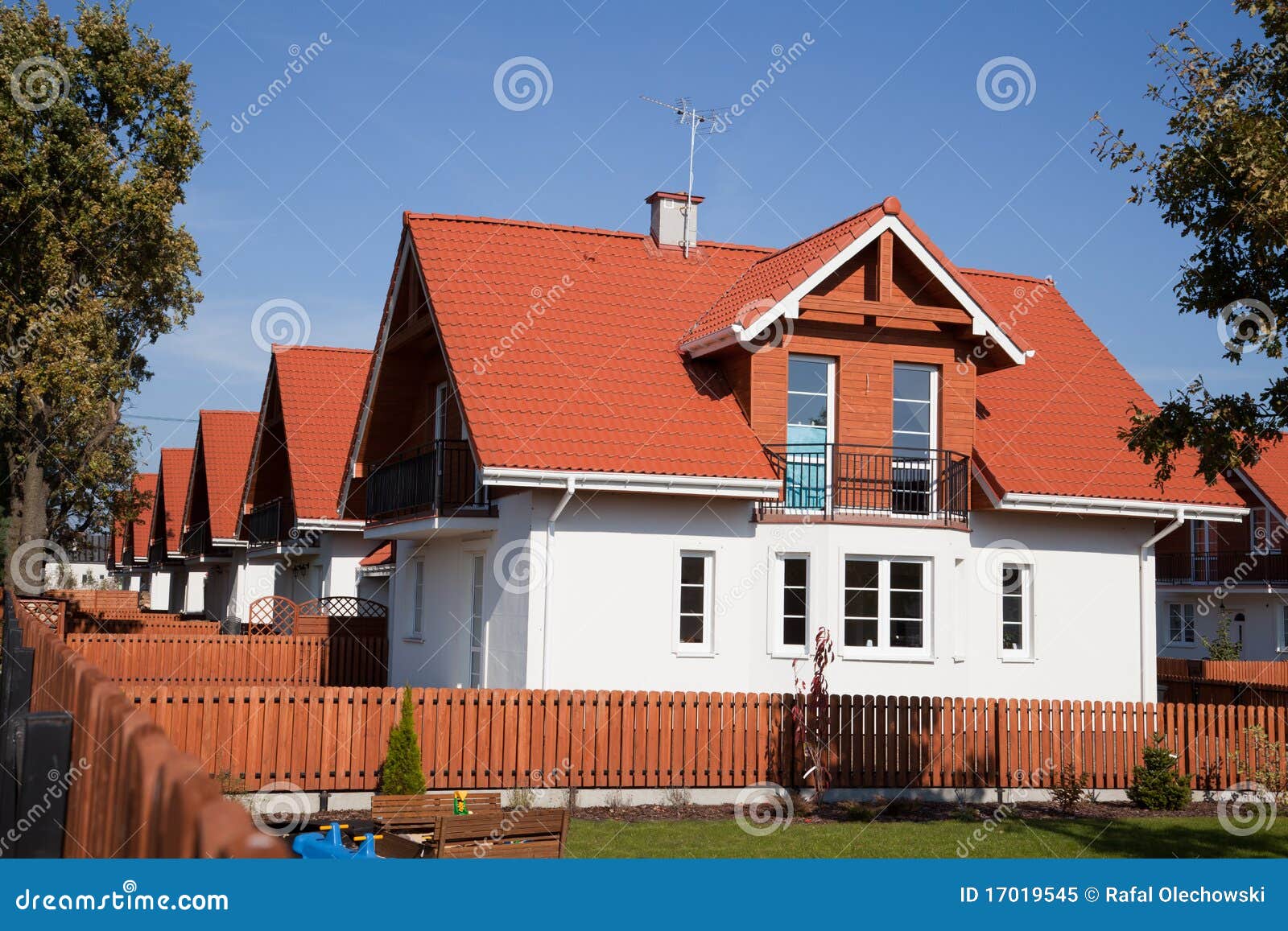 Row of Single Family Houses Stock Image - Image of neighborhood ...
