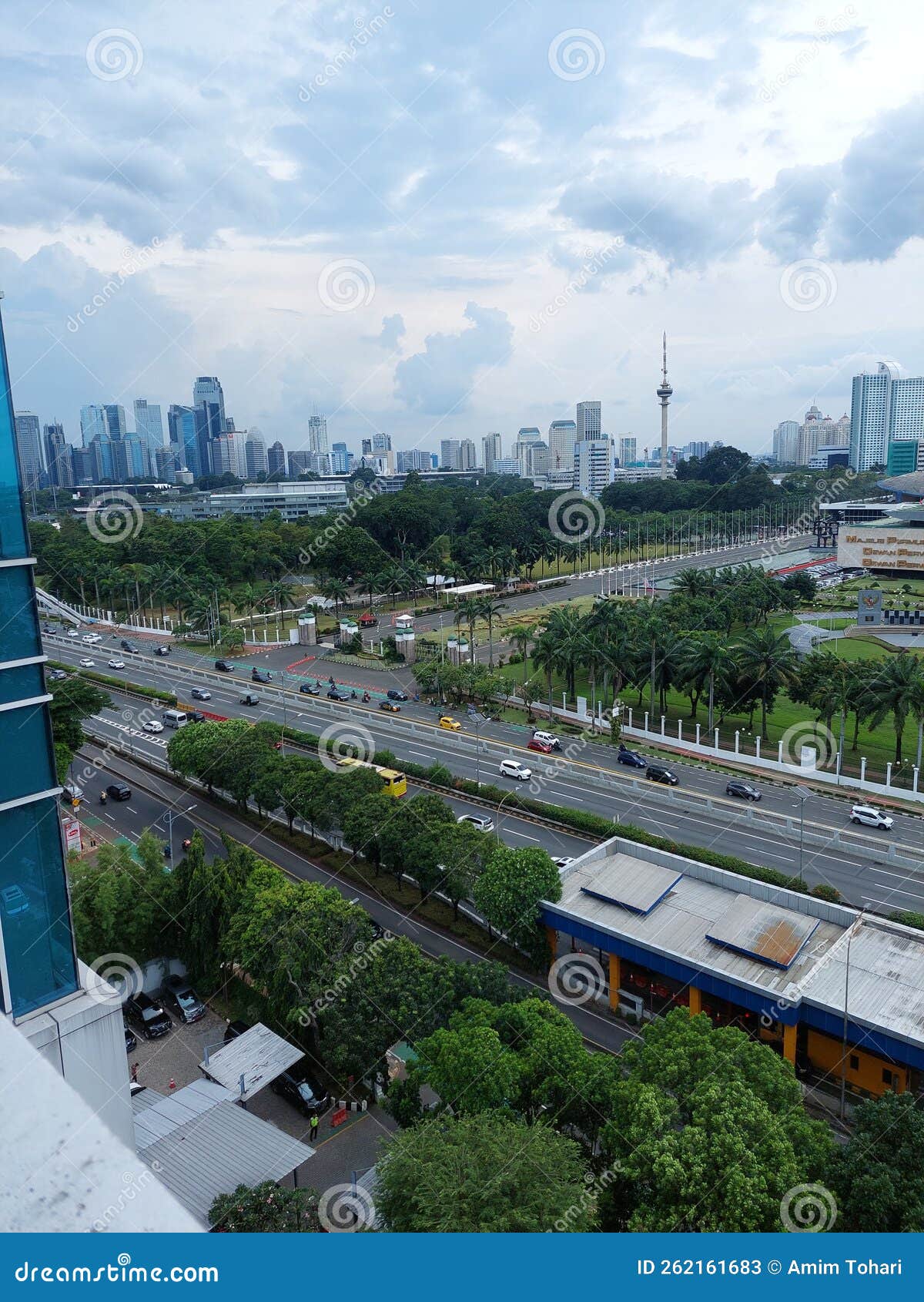 A Row of Skyscrapers from the 10th Floor Stock Image - Image of ...