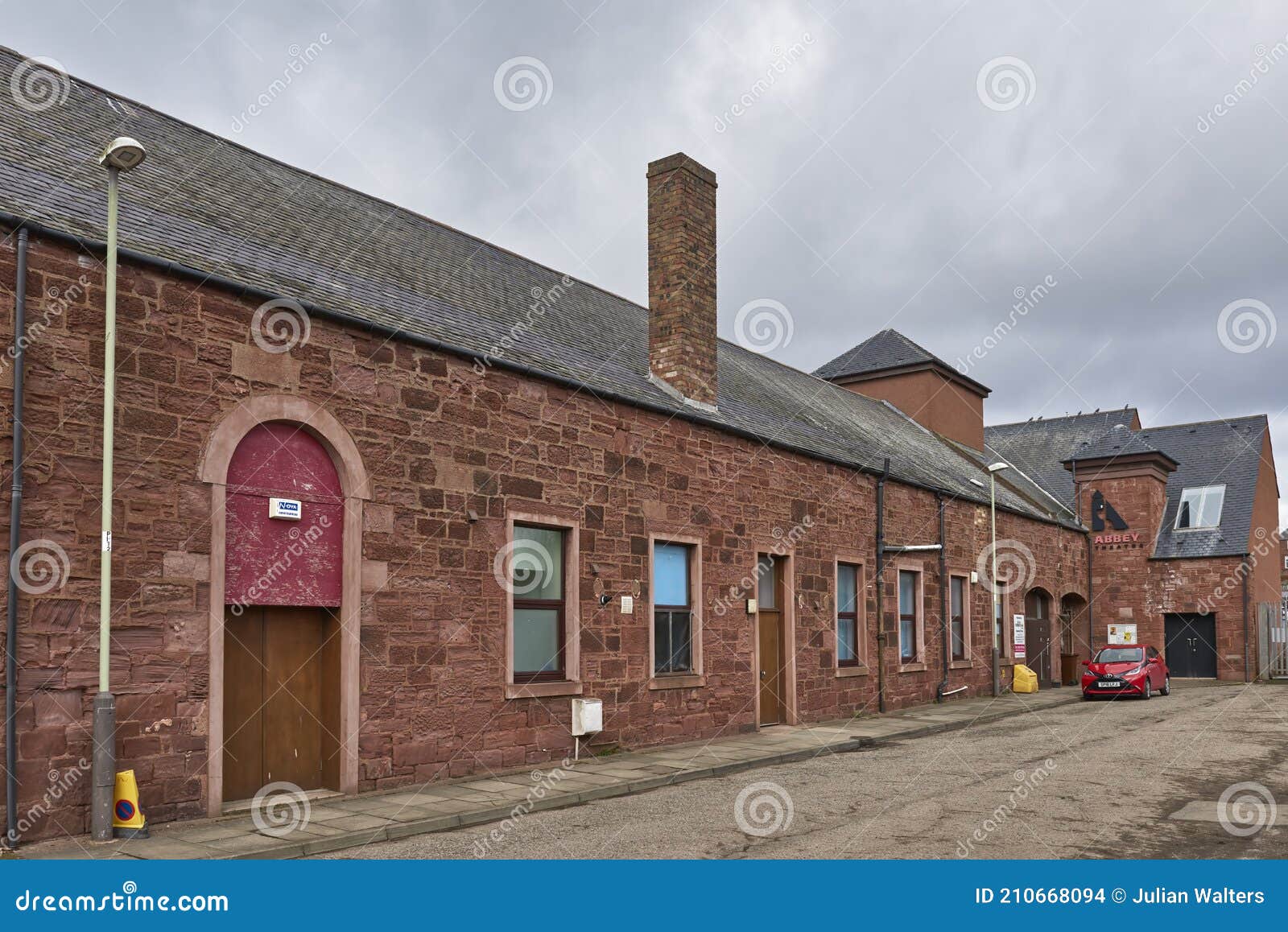 A Row of Small Terraced Red Sandstone Cottages in Abbott Street Leading ... A Row of Small Terraced Red Sandstone Cottages in Abbott Street Leading ...