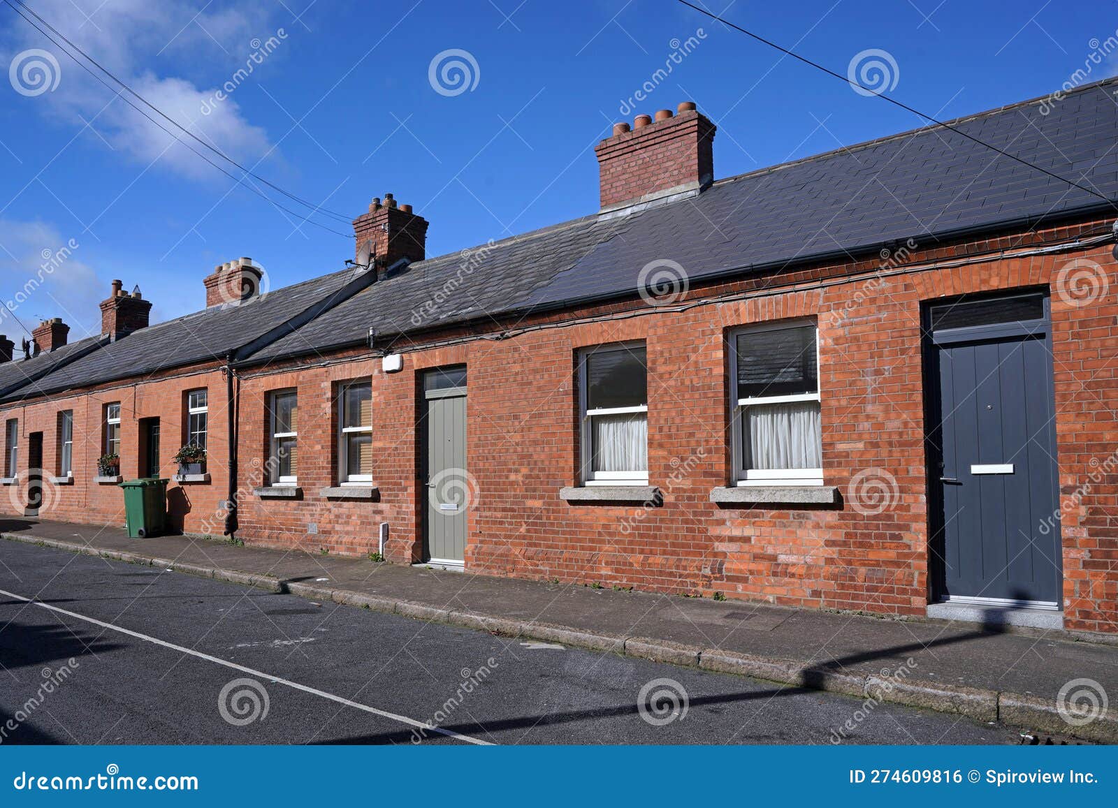 Small Working Class One Story Houses Stock Photo - Image of modest ...