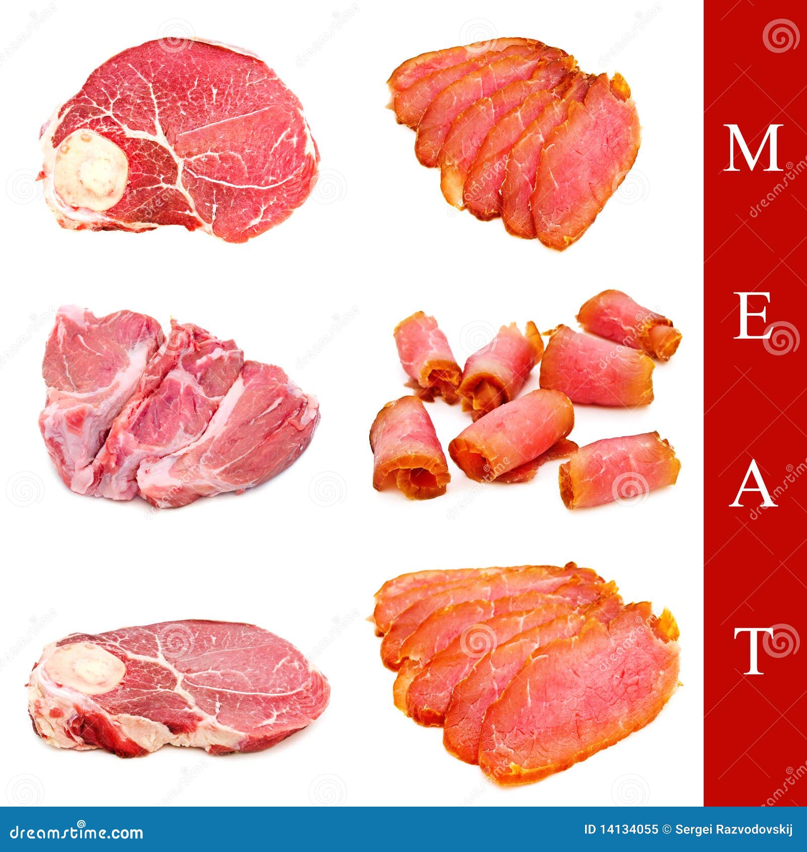 Row and smoked meat stock image. Image of sirloin, edible - 14134055