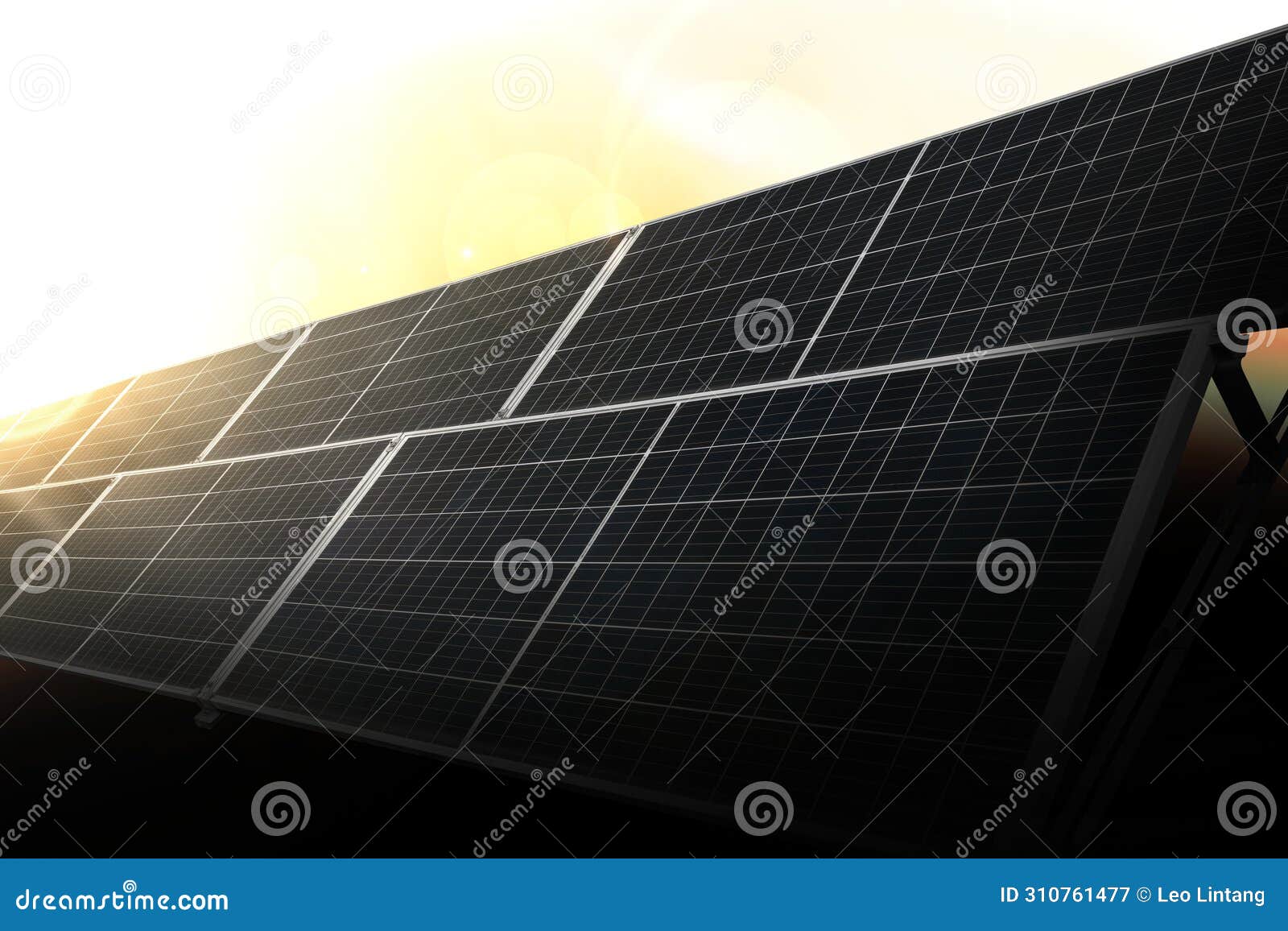 A row of solar cell panels stock image. Image of ecology - 310761477