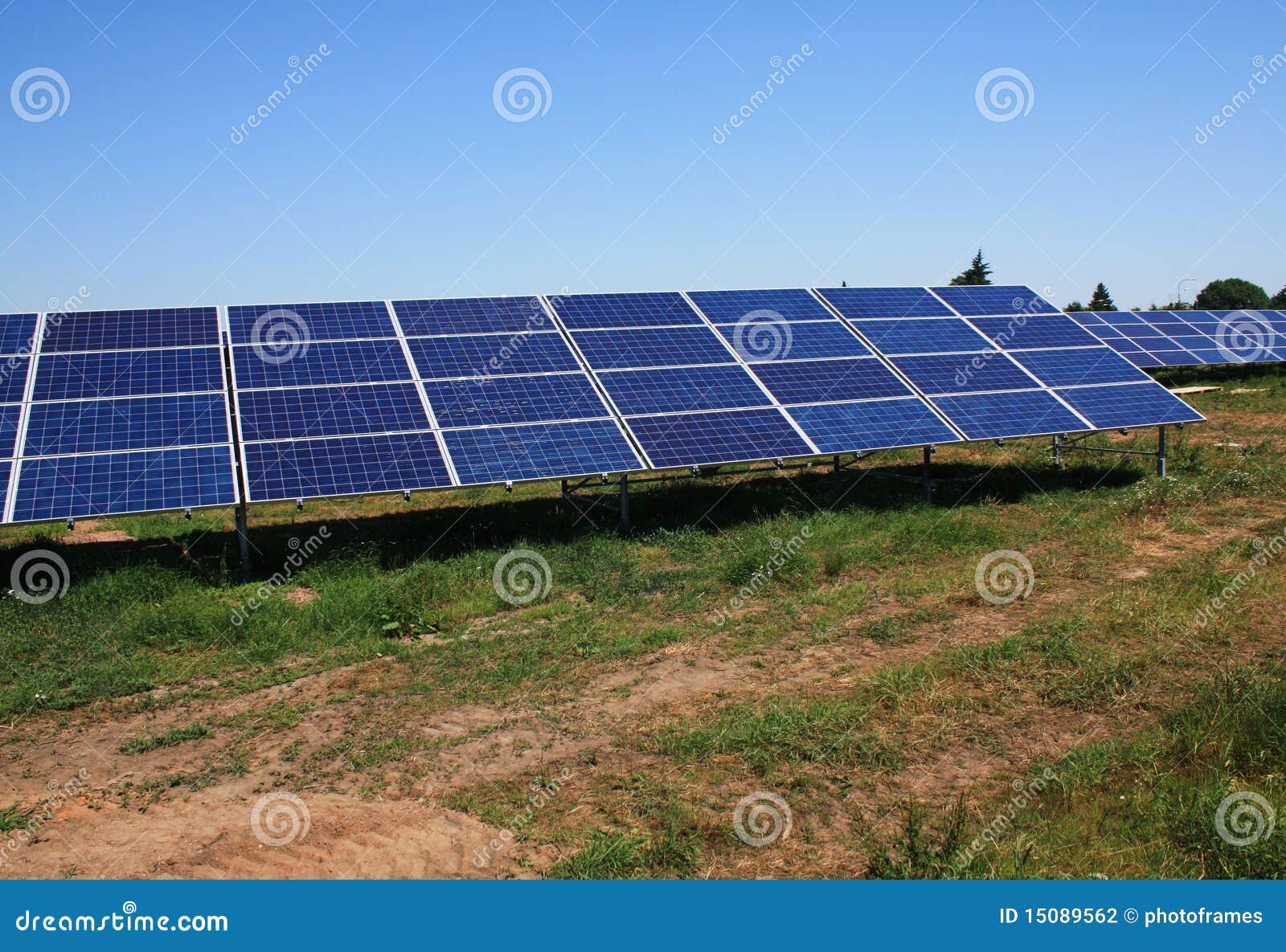 Row of solar panels stock photo. Image of photocell, alternative - 15089562