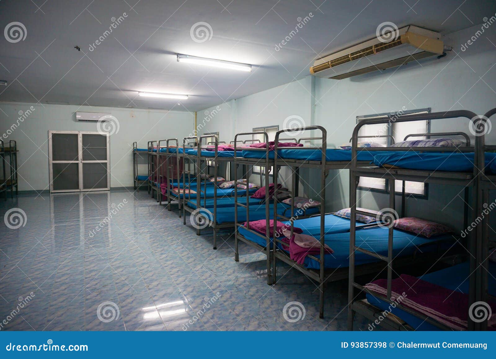 A Row Soldier Bunk Beds. Royalty-Free Stock Photography | CartoonDealer ...