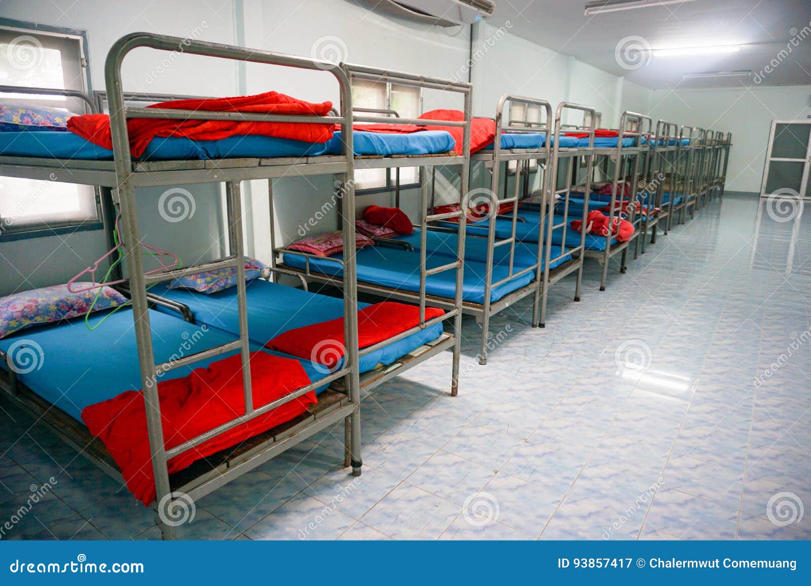 A Row Soldier Bunk Beds. Royalty-Free Stock Photography | CartoonDealer ...