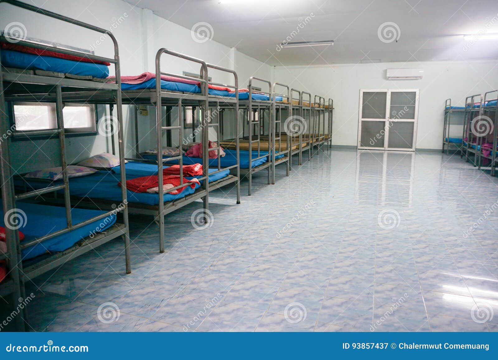 A Row Soldier Bunk Beds. Royalty-Free Stock Photography | CartoonDealer ...