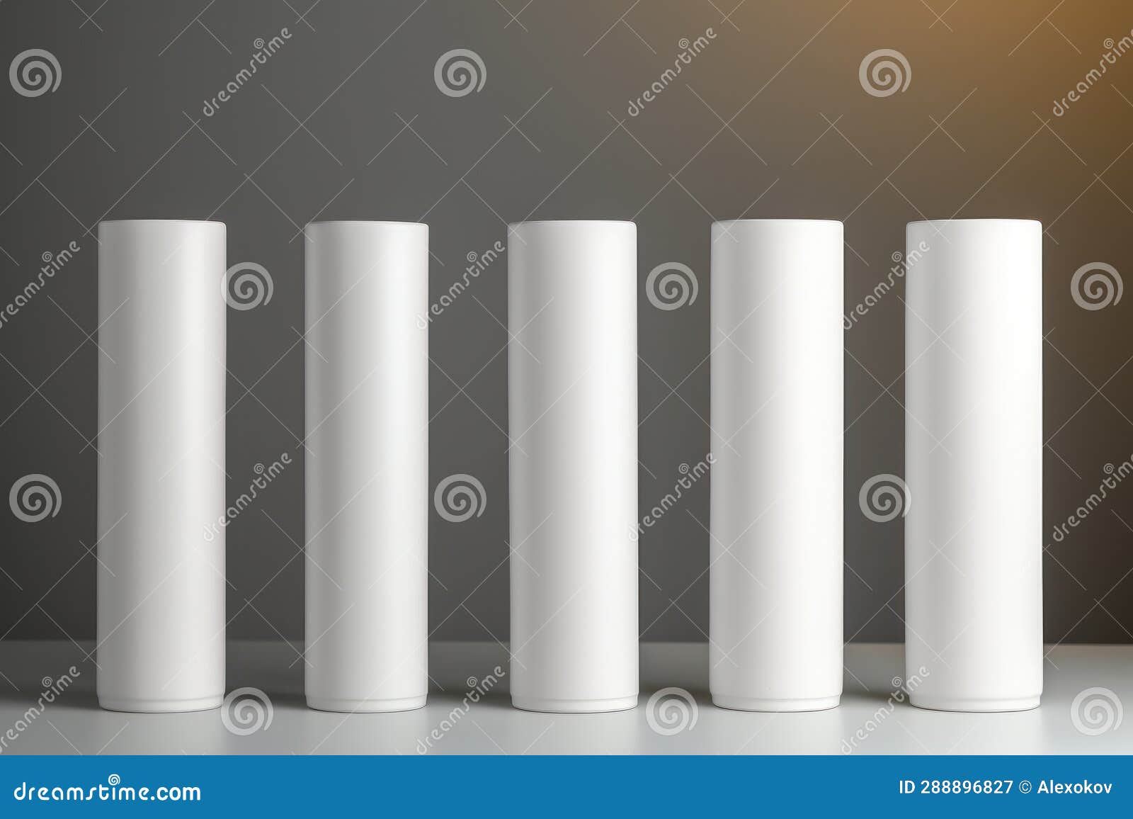 Row of Solid Cylinders in Different Heights AI Generated Stock ...