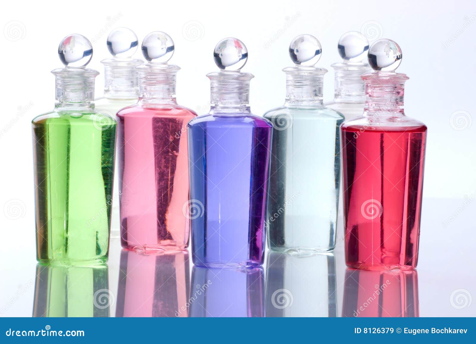 Row of spa bottles stock image. Image of scented, aroma - 8126379