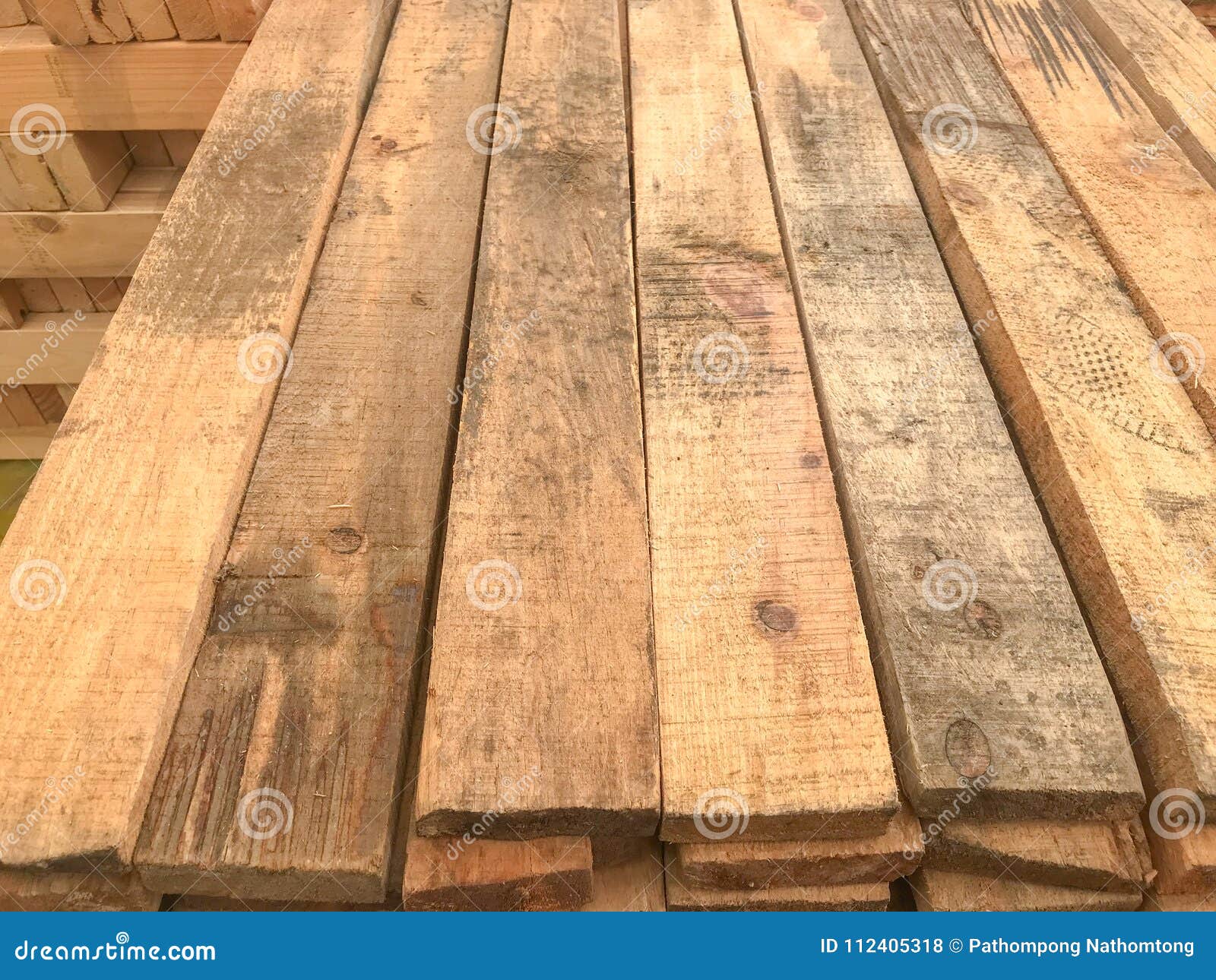 Stack of Wood in Storage Warehouse Stock Photo - Image of isolated ...