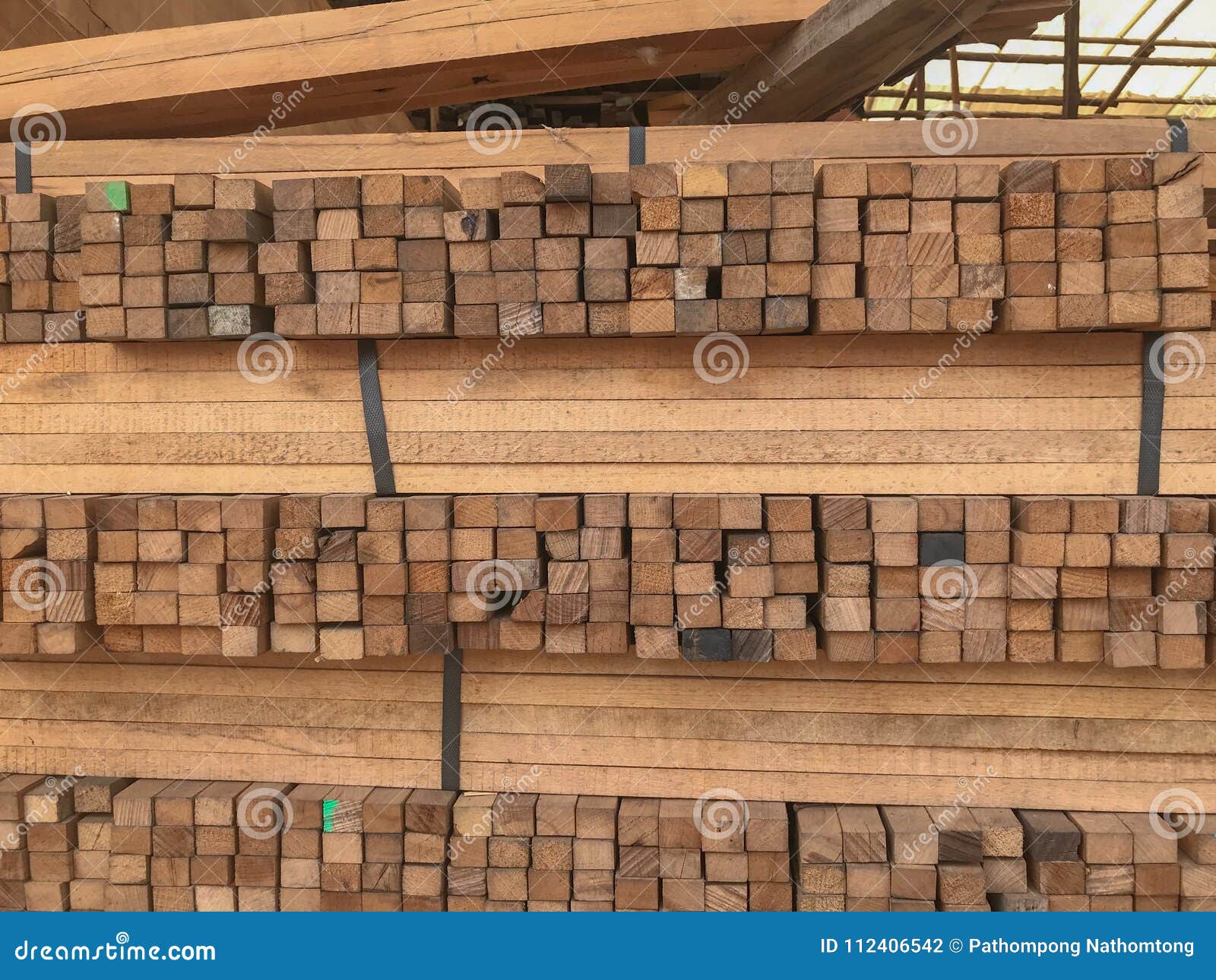 Stack of Wood in Storage Warehouse Stock Photo - Image of nature ...