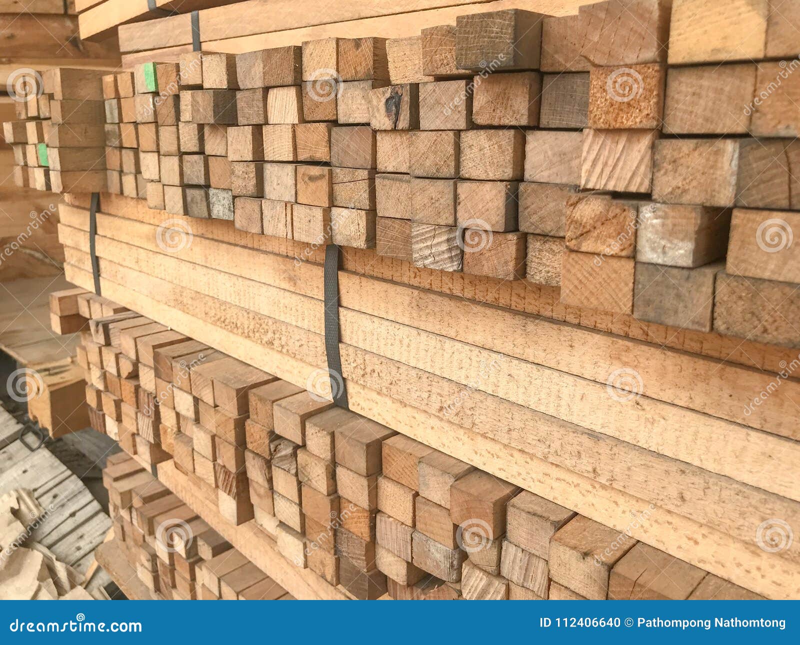 Stack of Wood in Storage Warehouse Stock Photo - Image of board ...