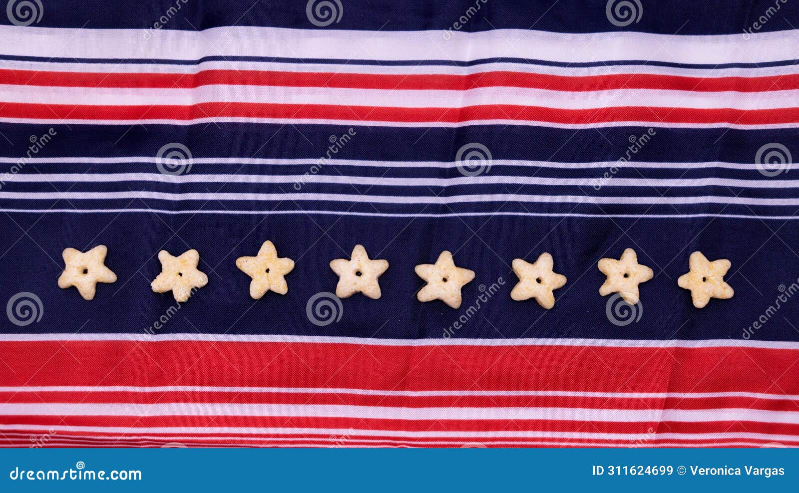 Row of Stars on Blue and Red Striped Background Stock Image - Image of ...