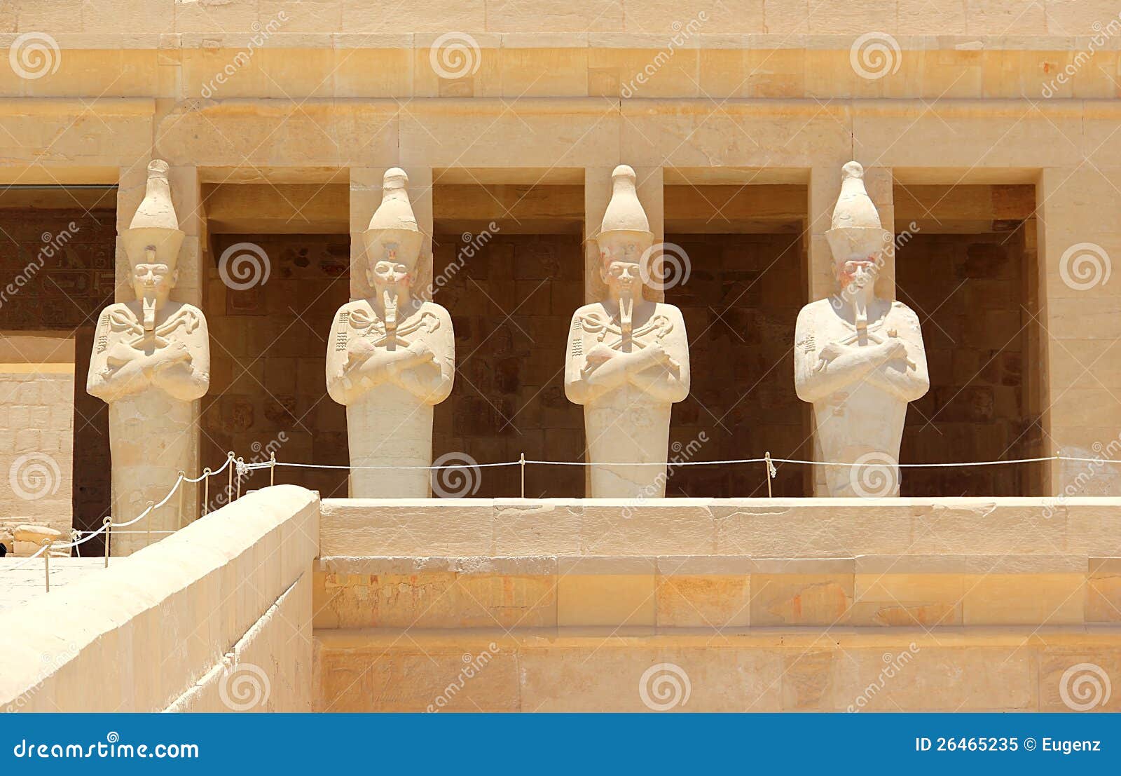 A Row of Statues of Queen Hatshepsut. Stock Image - Image of kings ...