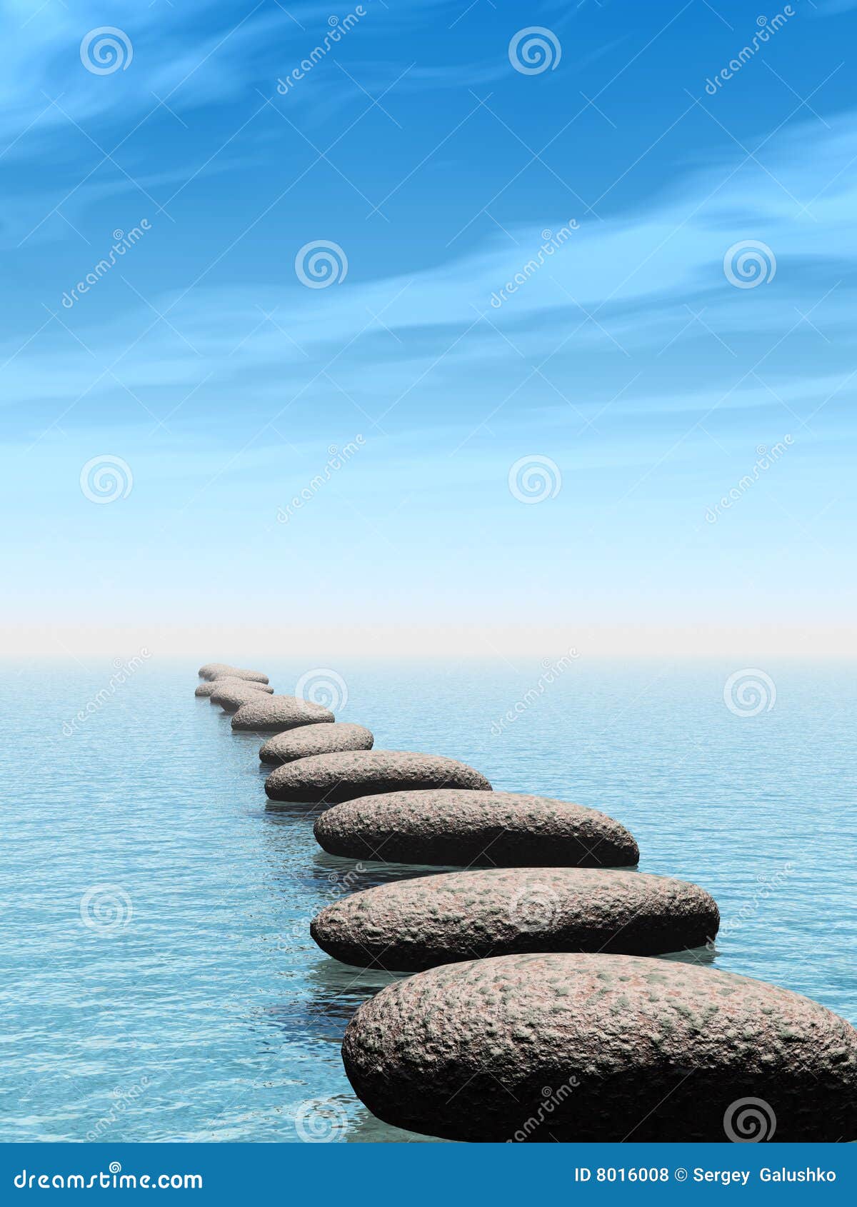 A row of stones in water stock photo. Image of reflection - 8016008