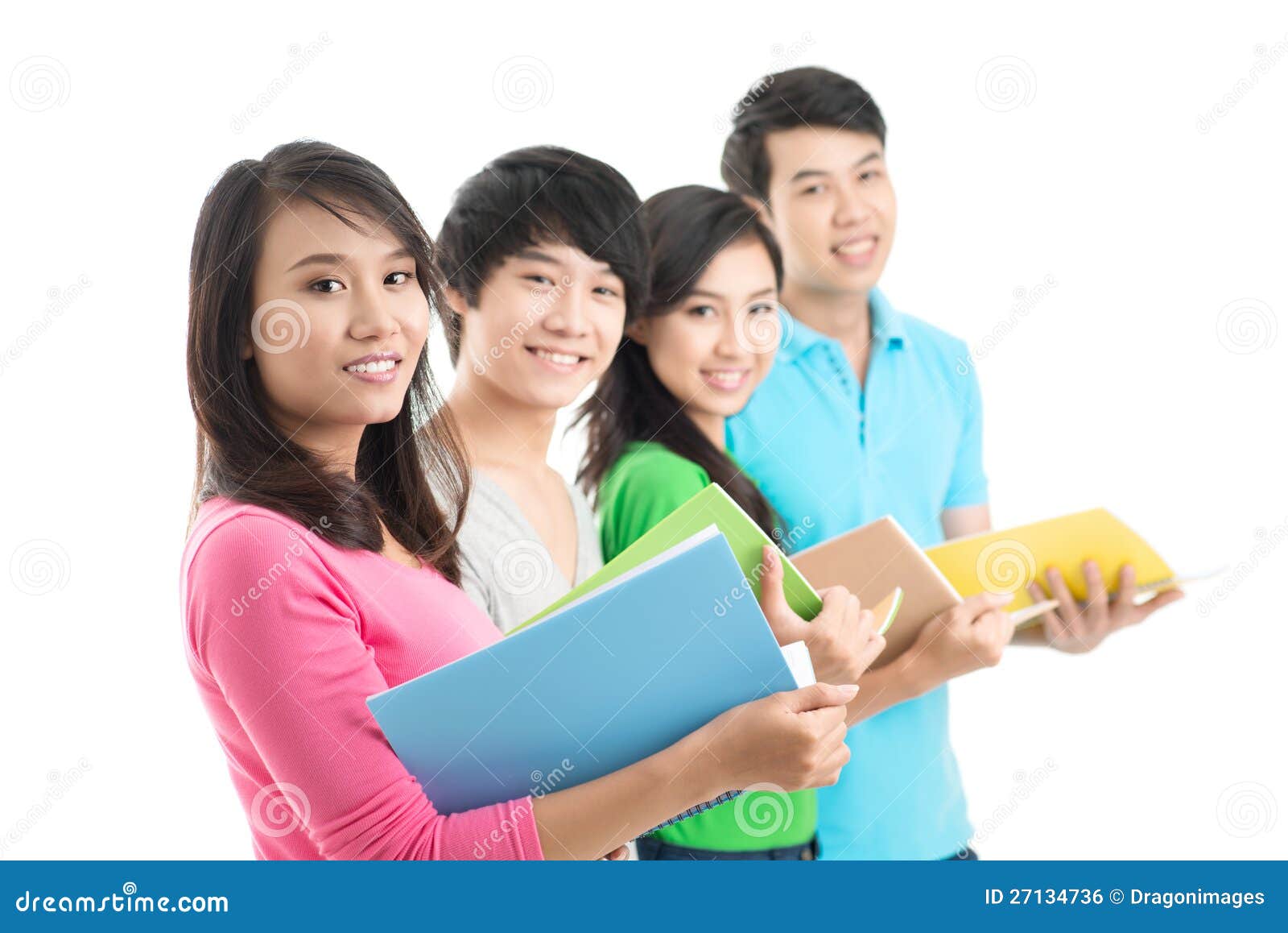Row of students stock photo. Image of holding, happiness - 27134736