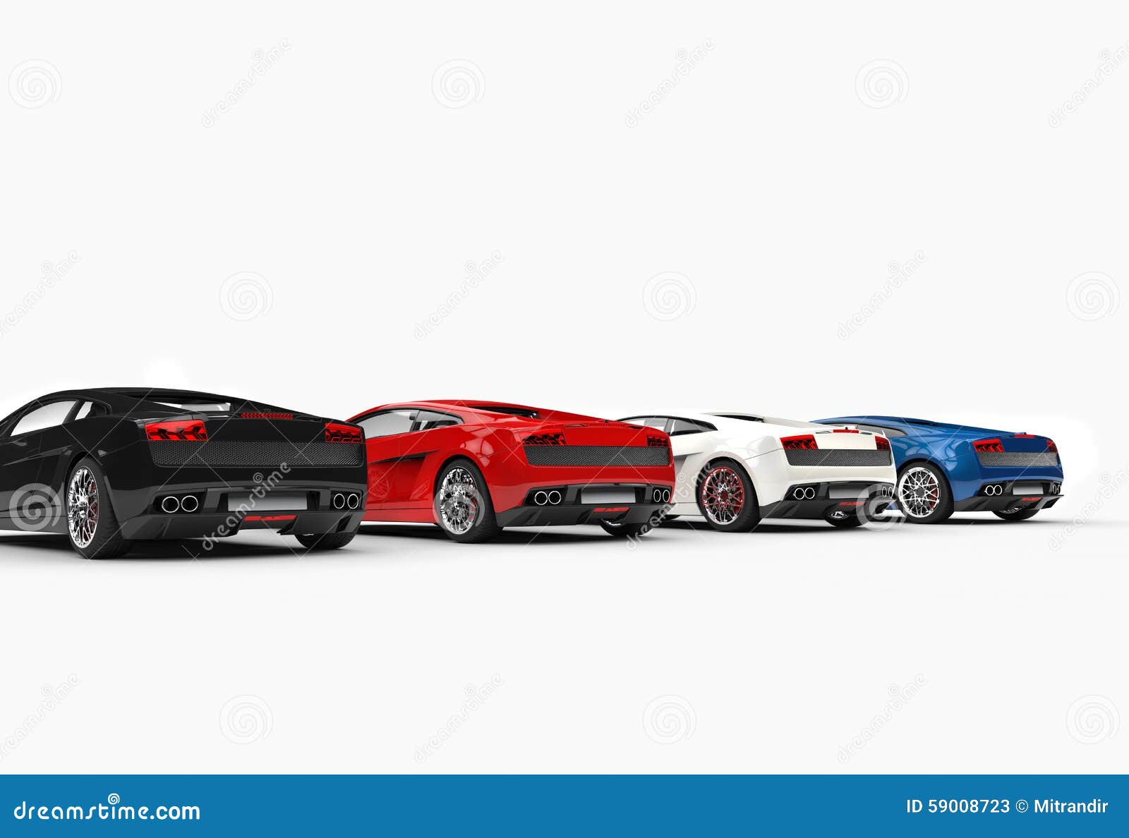 Row of Supercars Back View stock image. Image of plate - 59008723