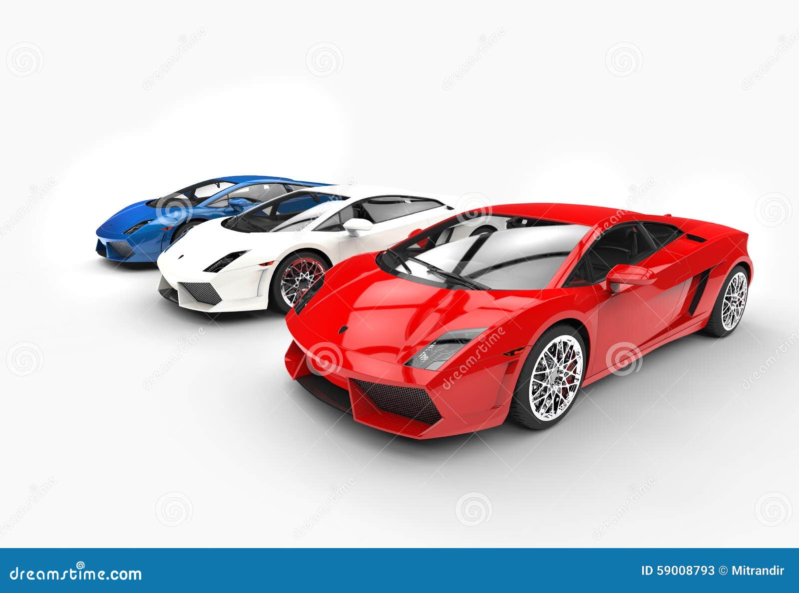 Row of Supercars Top Angle View Stock Illustration - Illustration of ...