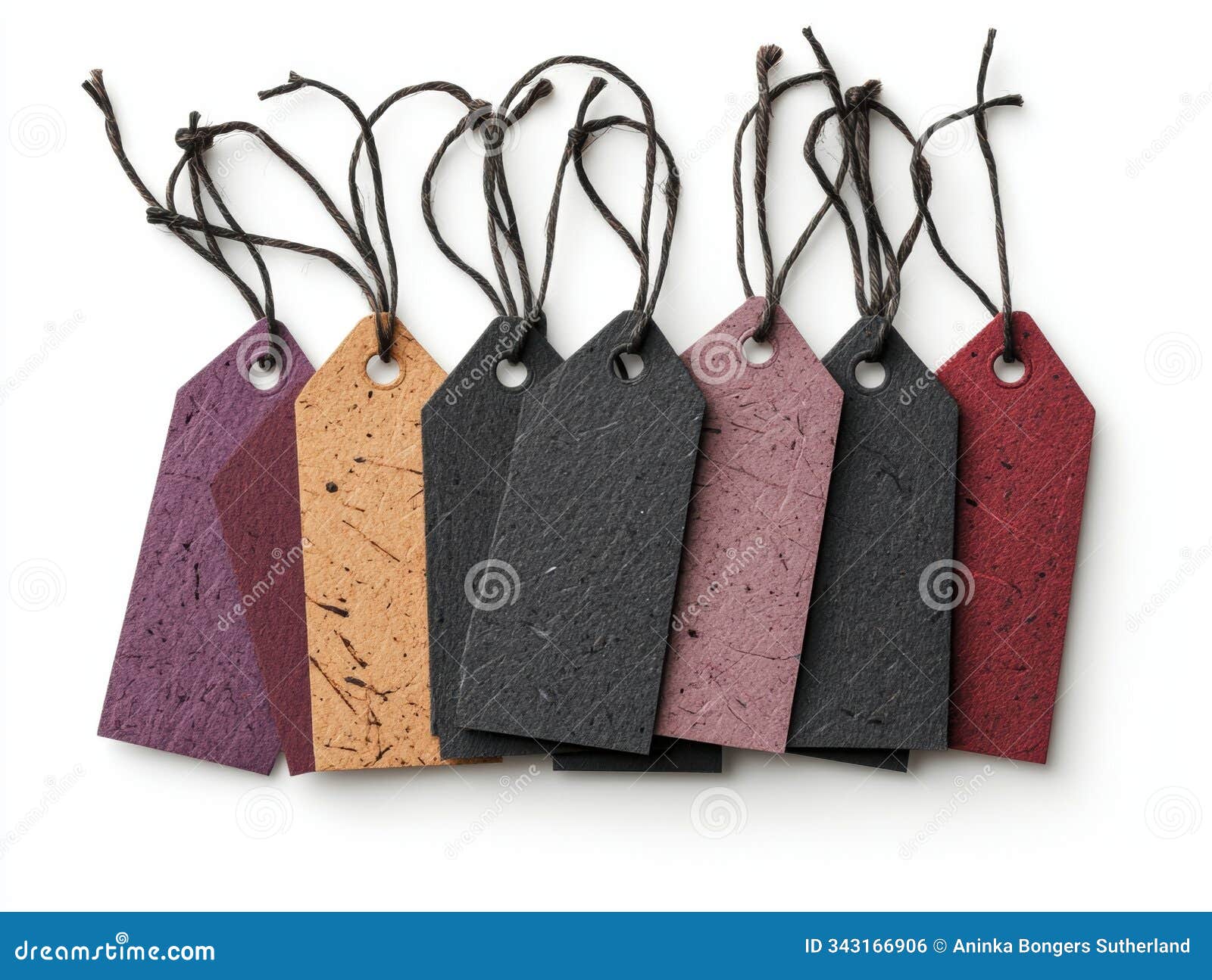 A Row of Tags with Different Colors and Sizes Stock Illustration ...