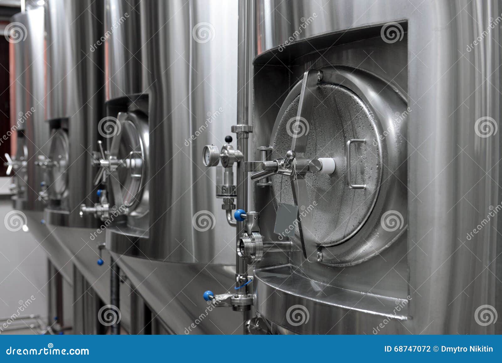 Row of tanks stock photo. Image of alcohol, brew, drink - 68747072