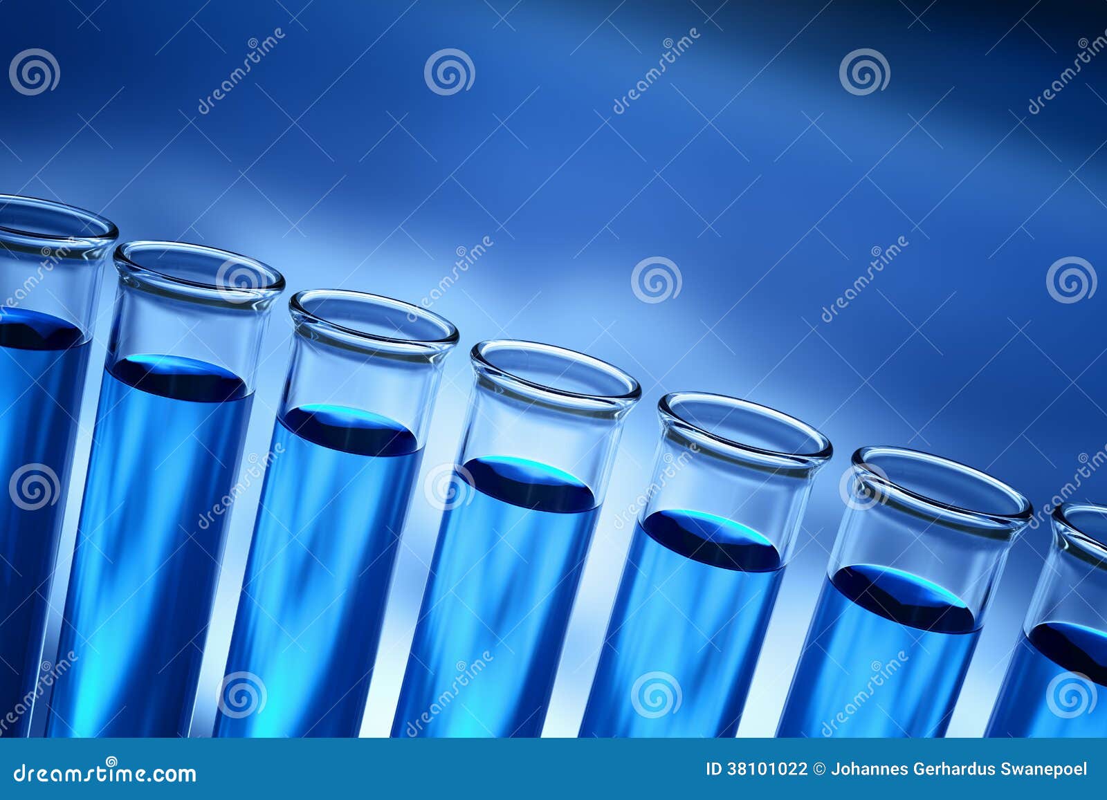 Row of Test Tubes in the Laboratory Stock Illustration - Illustration ...
