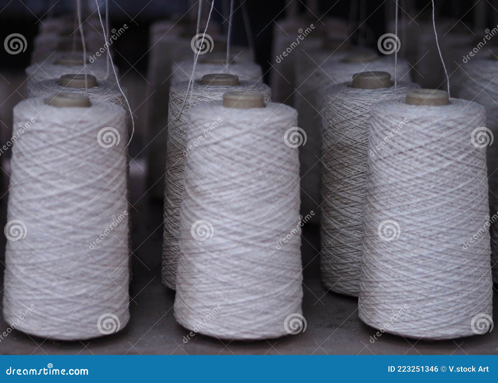 Row of Textile Threads Industry . Stock Illustration - Illustration of ...