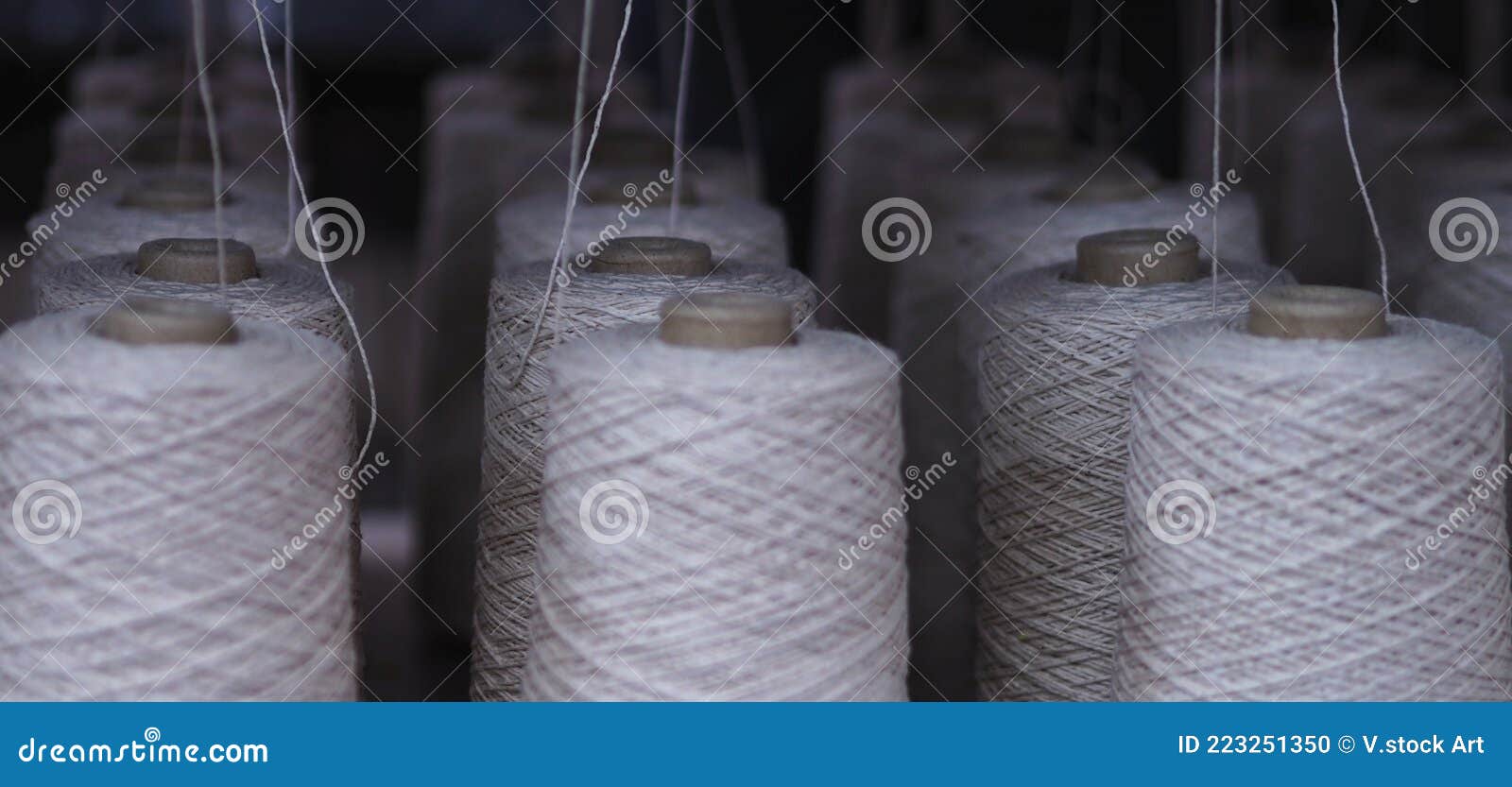 Row of Textile Threads Industry . Stock Illustration - Illustration of ...