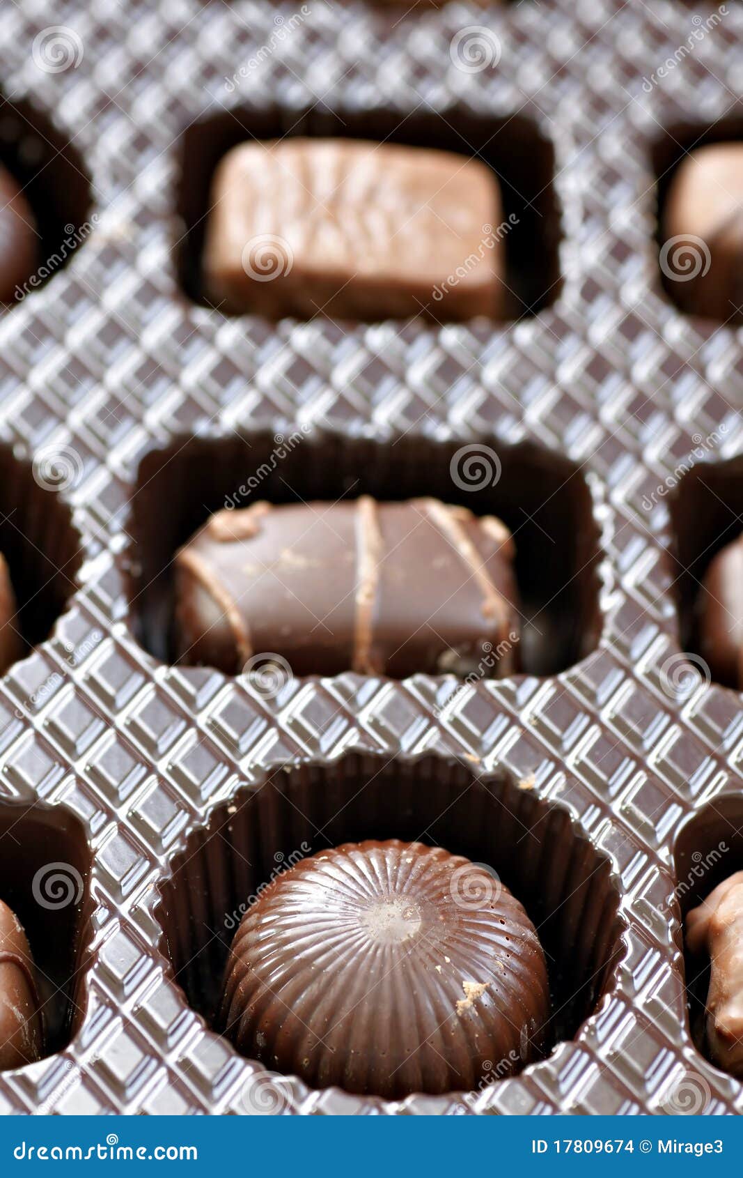 Row of Three Delicious Chocolates Stock Photo - Image of cocoa, choice ...