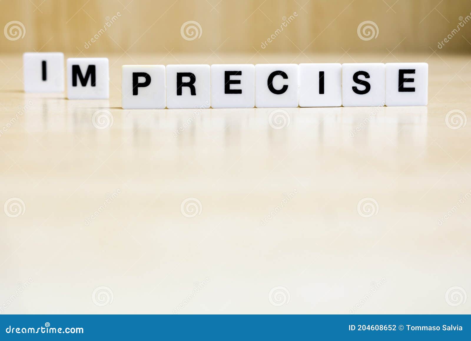 A Row of Tiles Forming the Word Precise. Stock Photo - Image of blocks ...