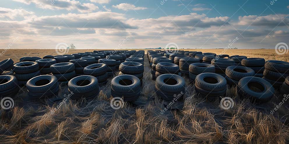 Row of Tires Background Background - Ai Generated Stock Illustration ... Row of Tires Background Background - Ai Generated Stock Illustration ...