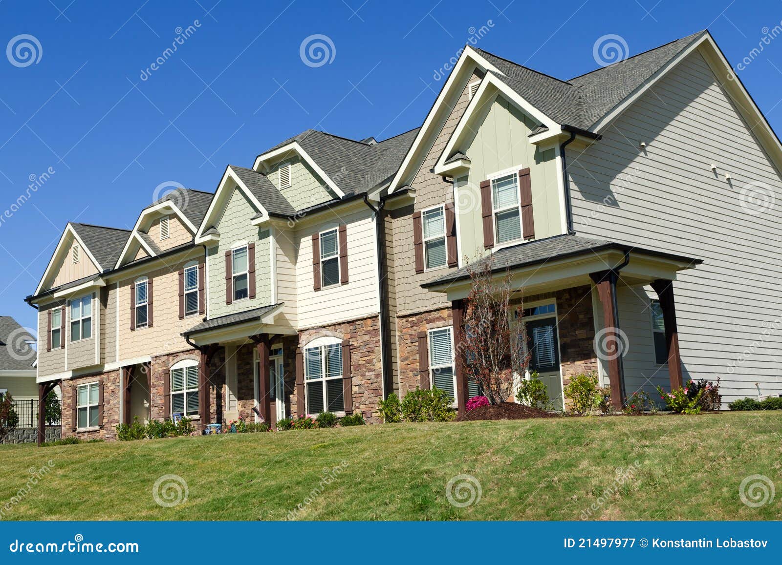Row of townhouses stock image. Image of area, payment - 21497977