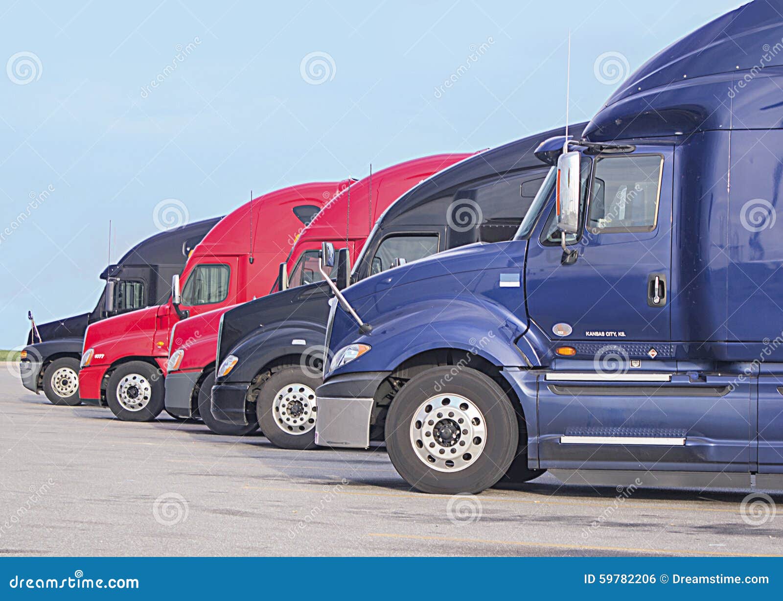 Row of Trucks stock photo. Image of industry, truck, cargo - 59782206