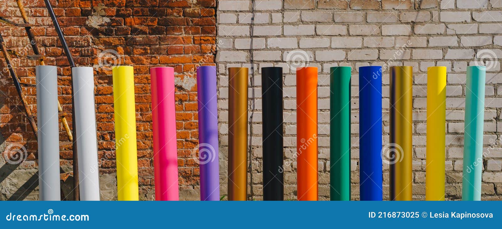 Row of Various Colored Vinyl Car Wrapping or Plotter Cutting Sticker ...