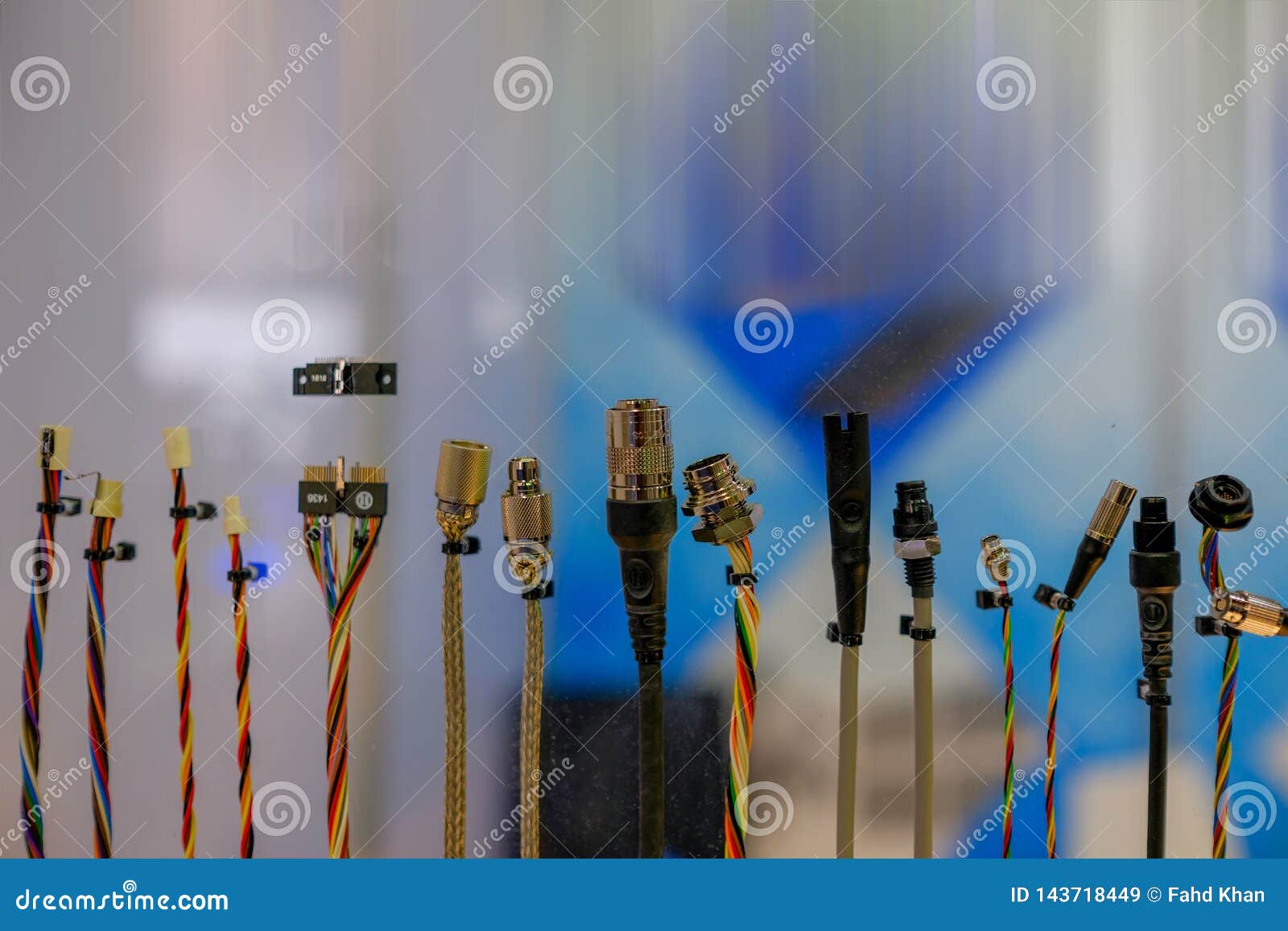 Row of Various Types of Connector Heads / Connector Cables Stock Image ...