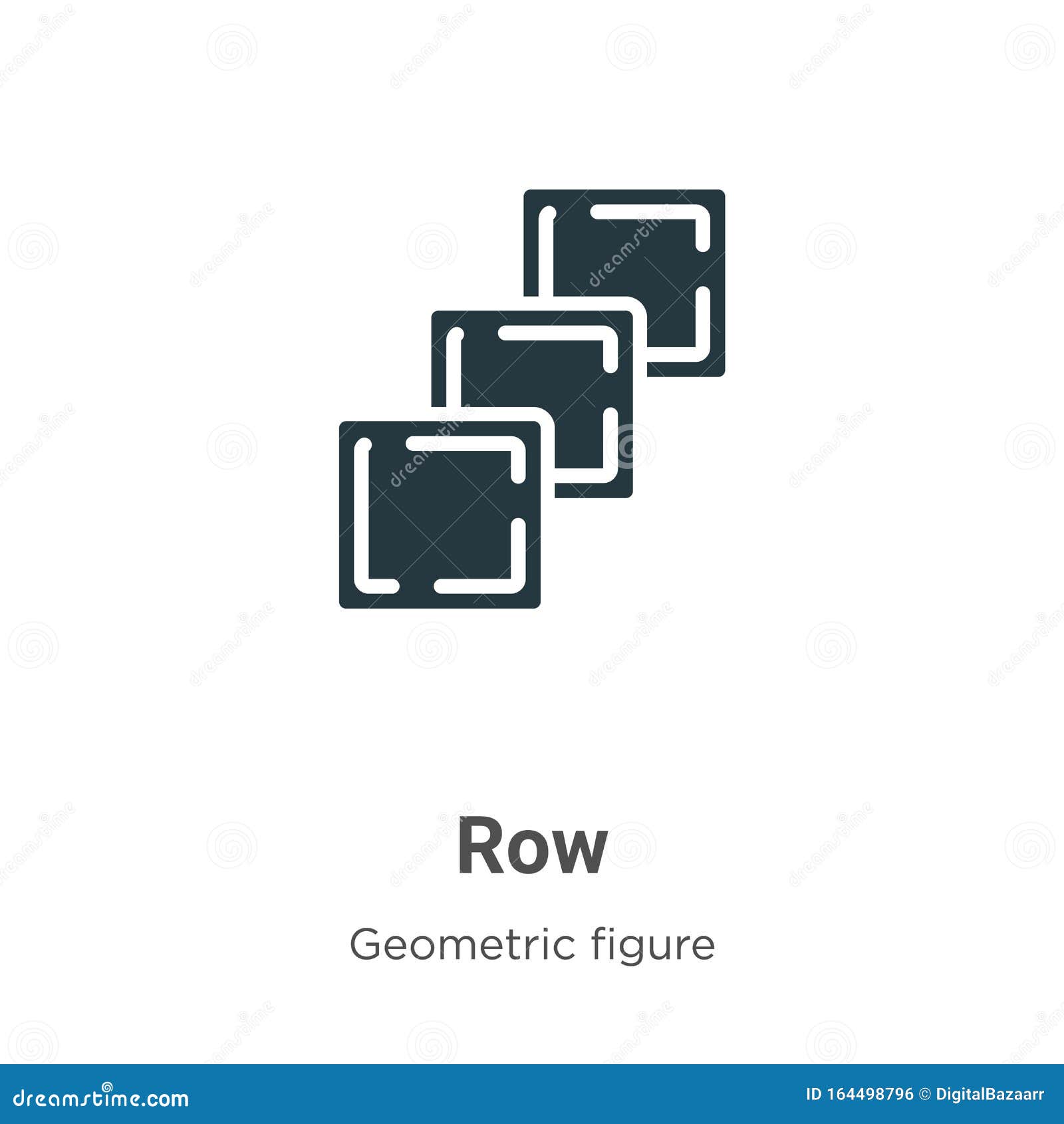 Row Vector Icon on White Background. Flat Vector Row Icon Symbol Sign ...