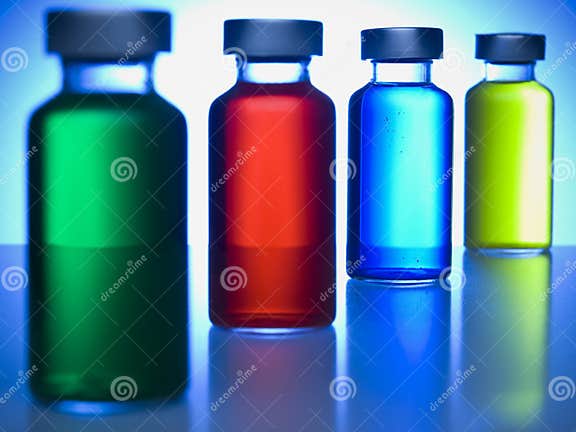 Row of vials stock image. Image of chemical, glass, liquid - 12935403