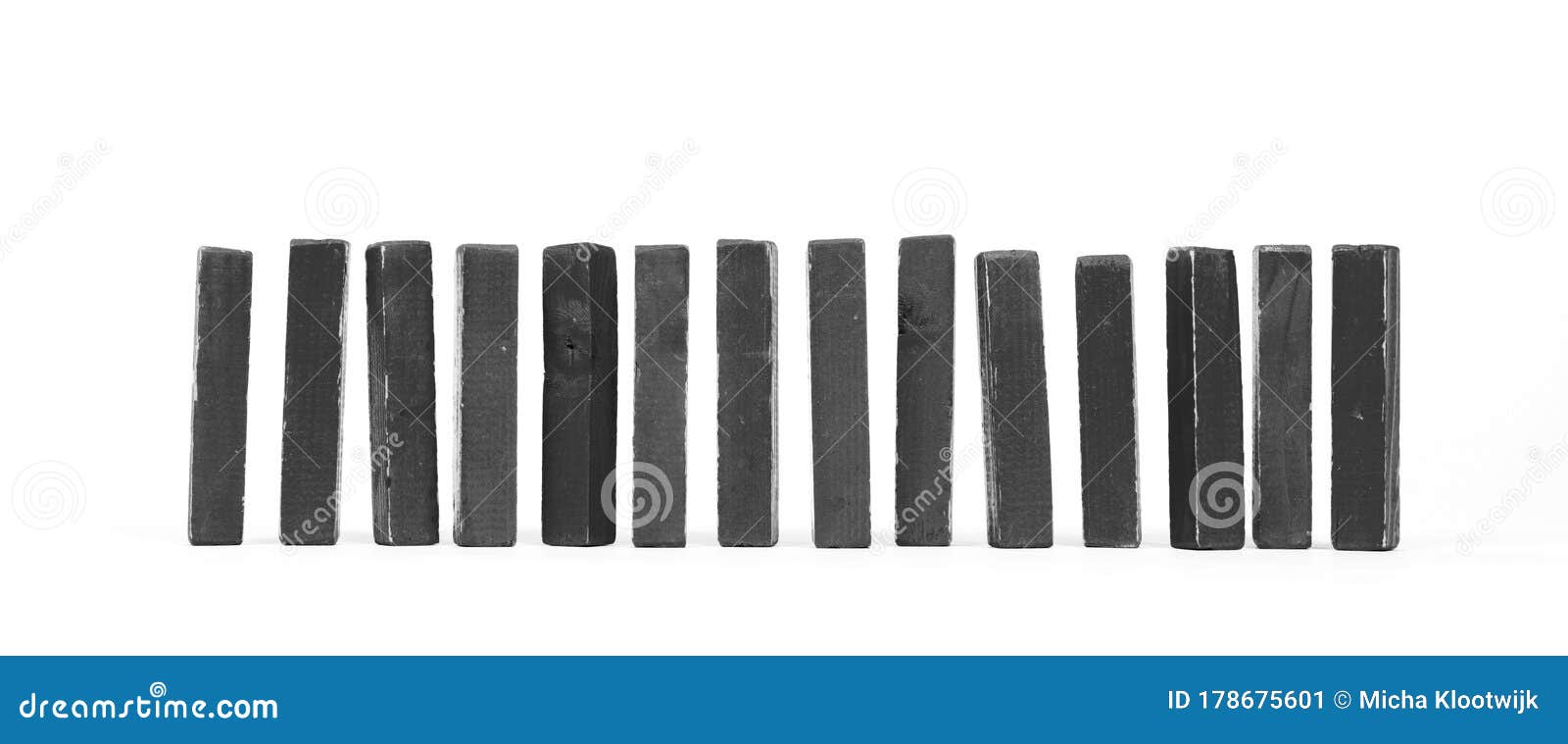 Row of Vintage Building Blocks Isolated on White Stock Image - Image of ...
