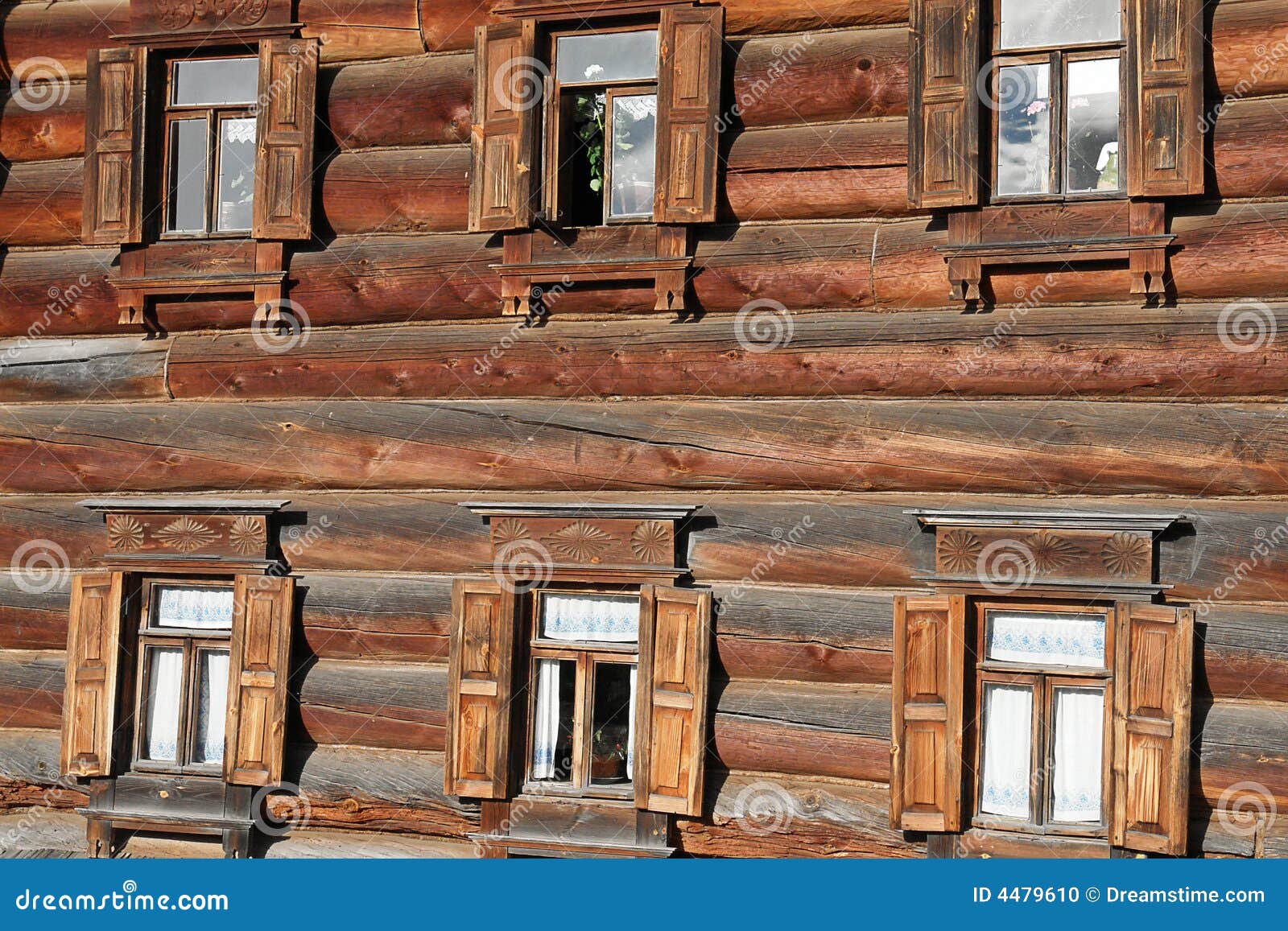 Row of Vintage Window with Apron Stock Photo - Image of close, bright ...
