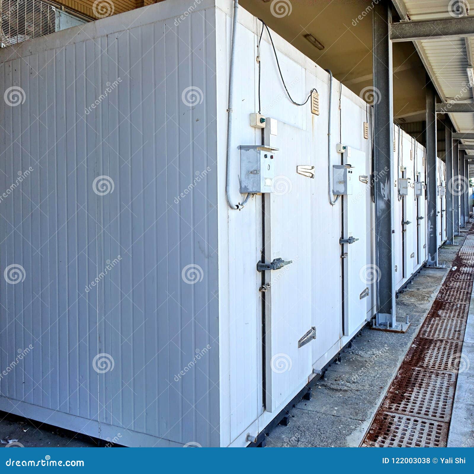 Large Cold Storage Facility Stock Photo - Image of switches, doors ...