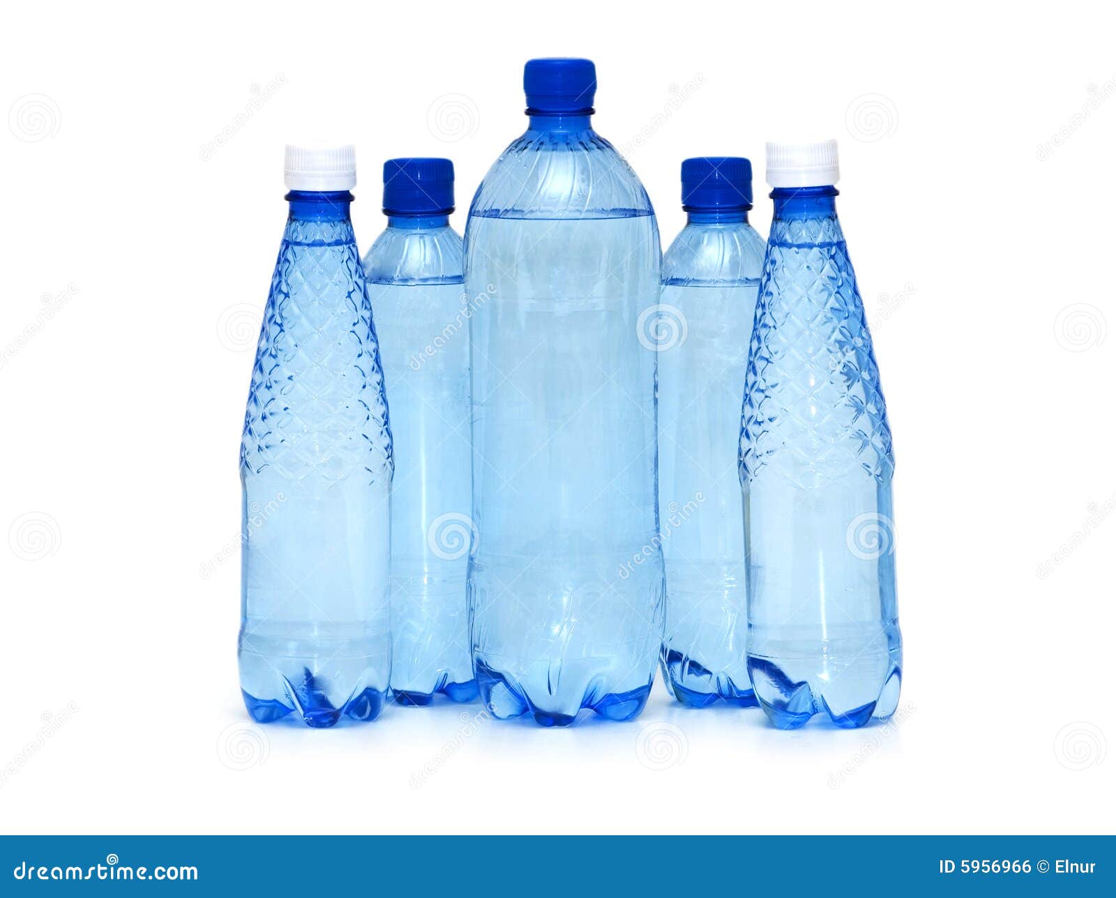 Row of Water Bottle Isolated on the White Stock Photo - Image of water ...