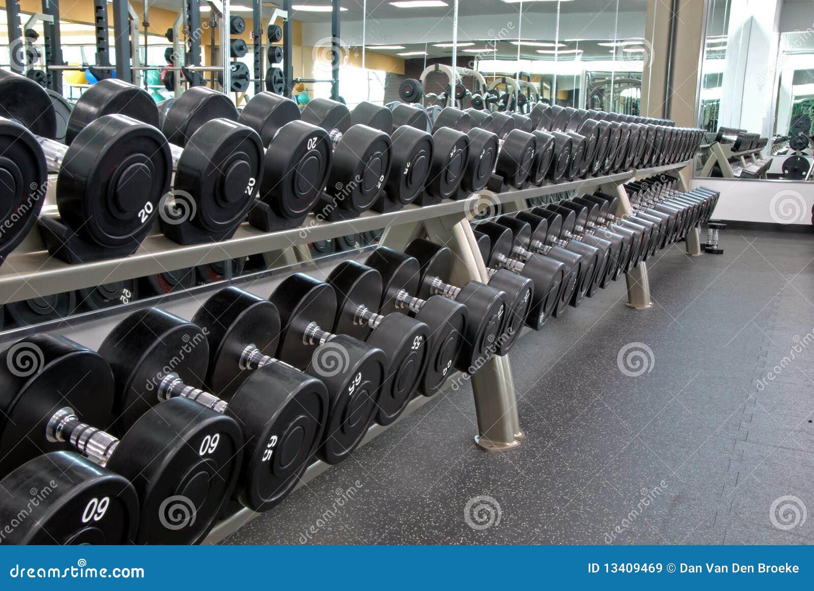 Row of weights stock image. Image of power, health, cardiovascular ...