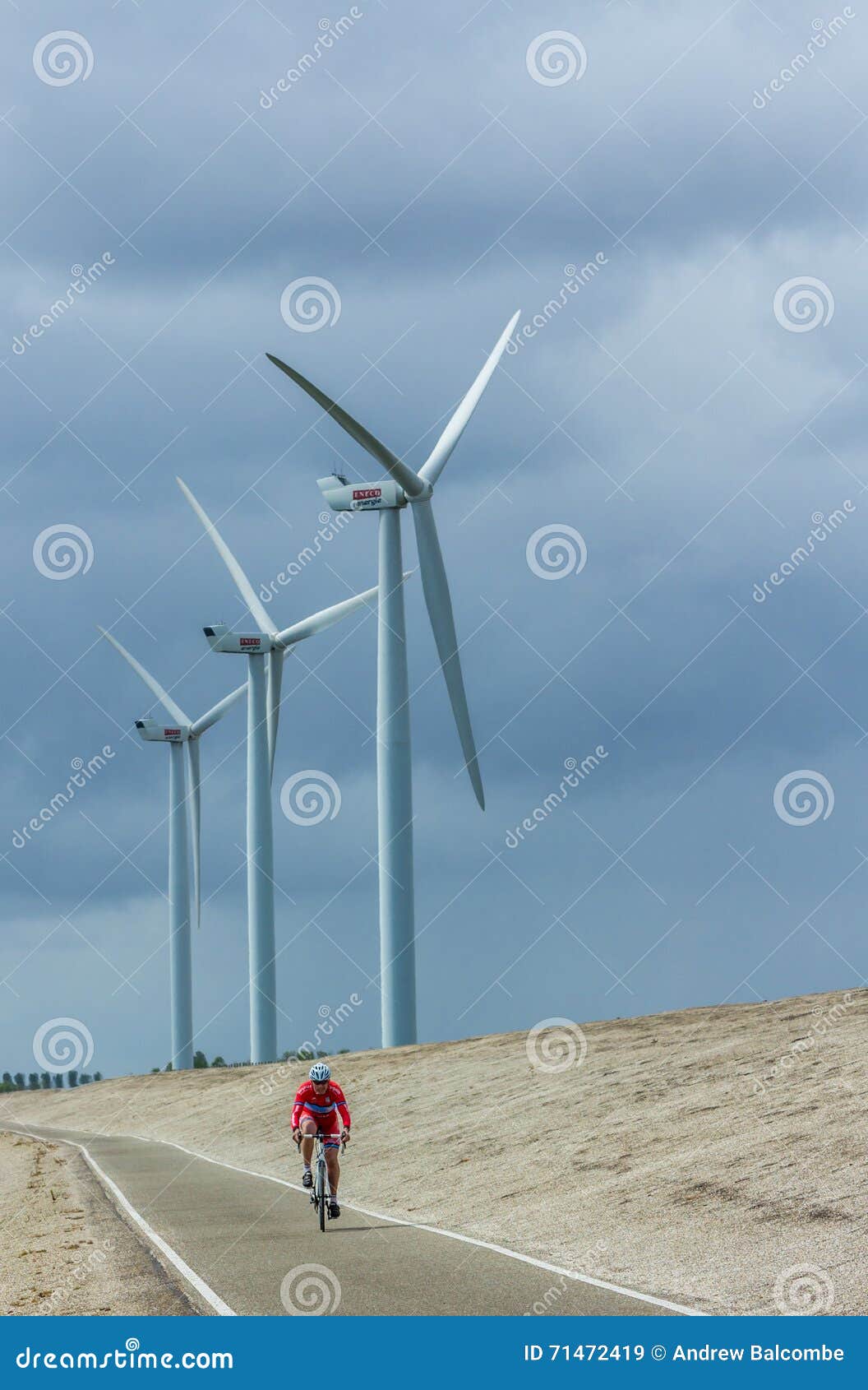 A row of wind turbines editorial stock image. Image of global - 71472419